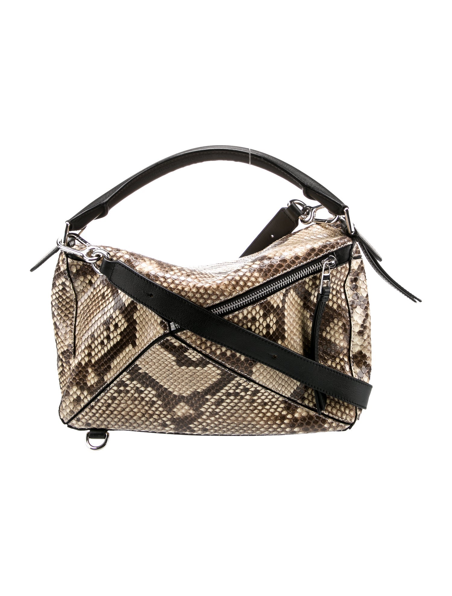 Loewe Python Puzzle Small - Neutrals Crossbody Bags, Handbags ...