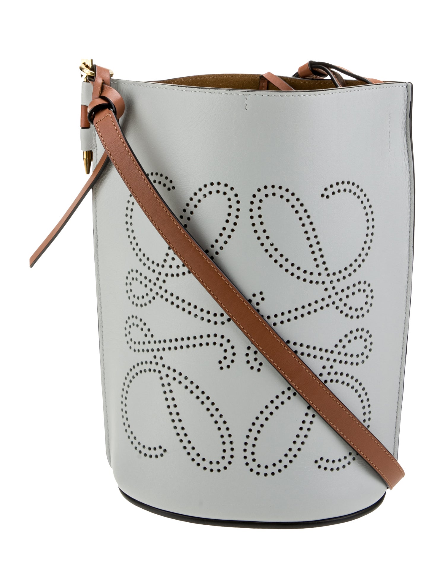 Loewe Leather Gate - Blue Bucket Bags, Handbags - LOW83852 | The RealReal