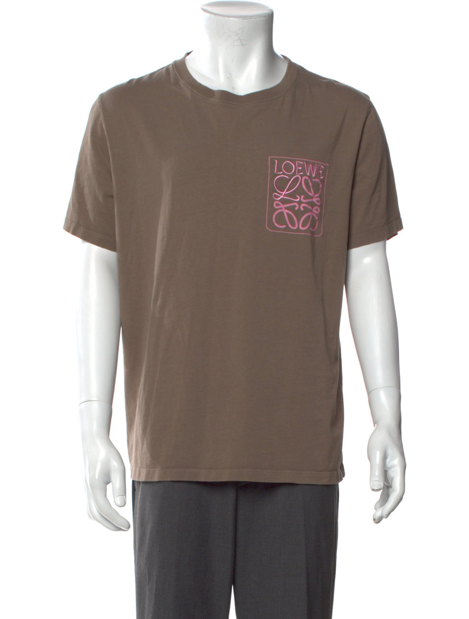 Loewe Graphic Print Crew Neck T-Shirt - Neutrals T-Shirts, Clothing ...
