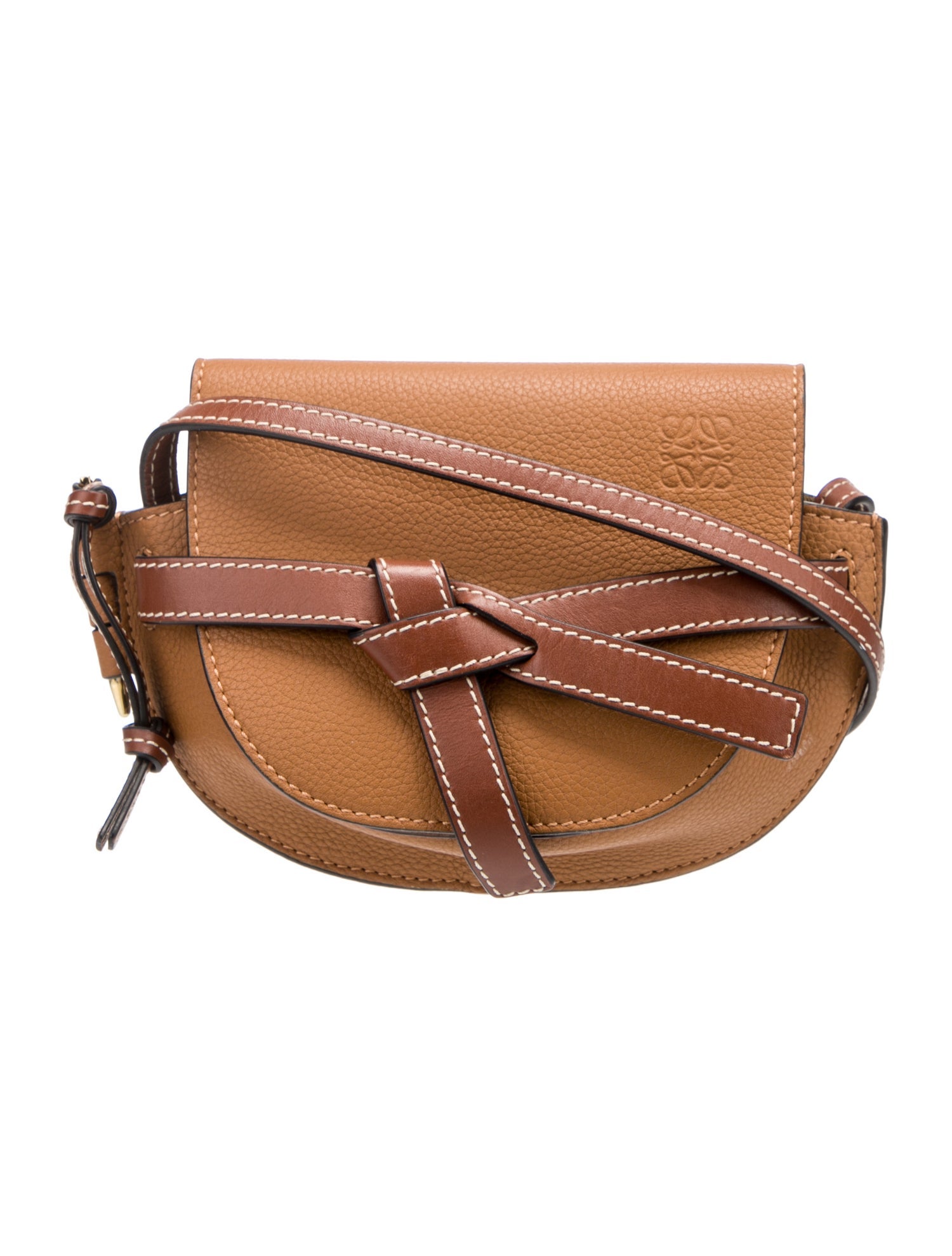 Loewe Leather Gate - Brown Mini Bags, Handbags - LOW84755 | The RealReal