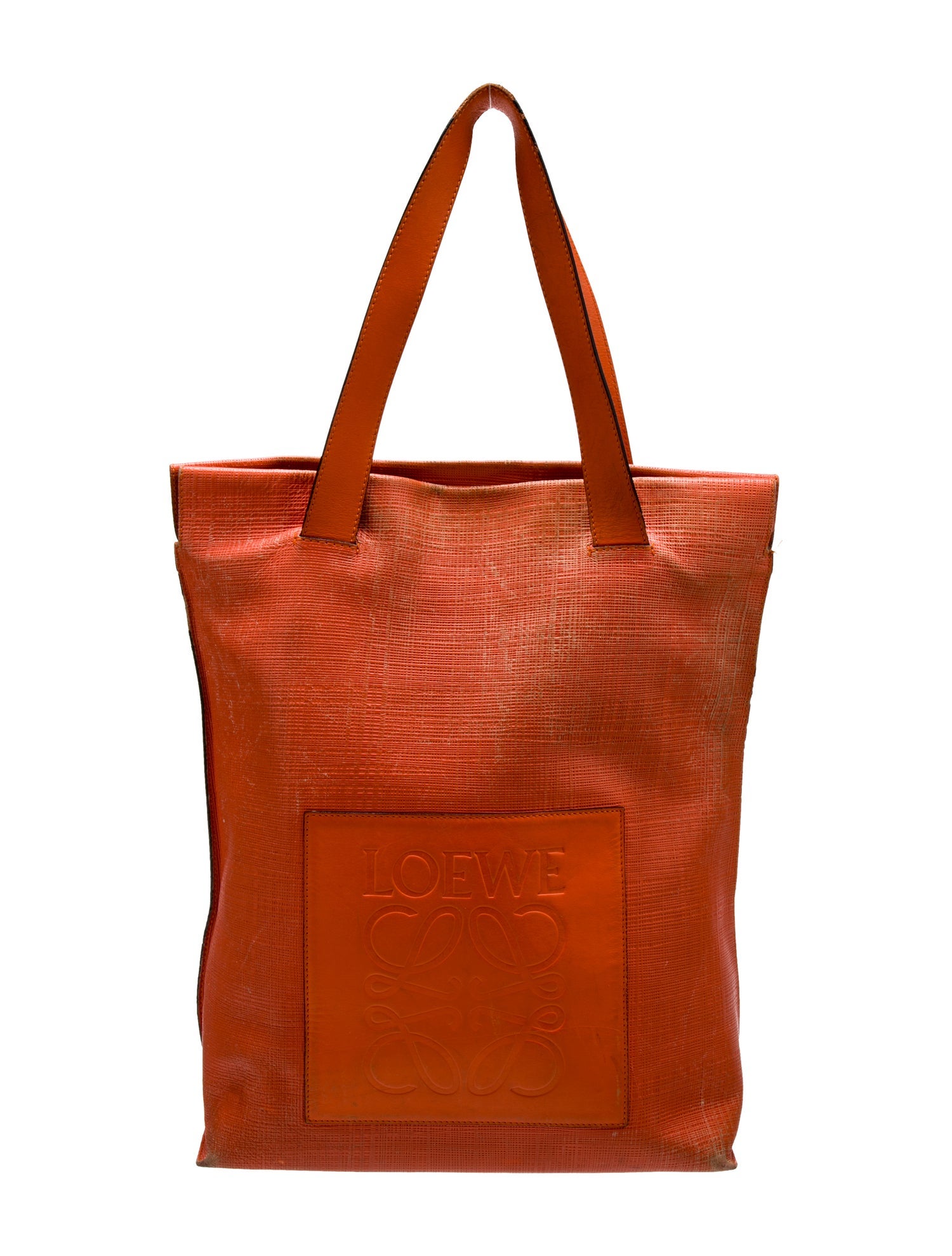 Loewe Leather Tote - Orange Totes, Handbags - LOW85522 | The RealReal