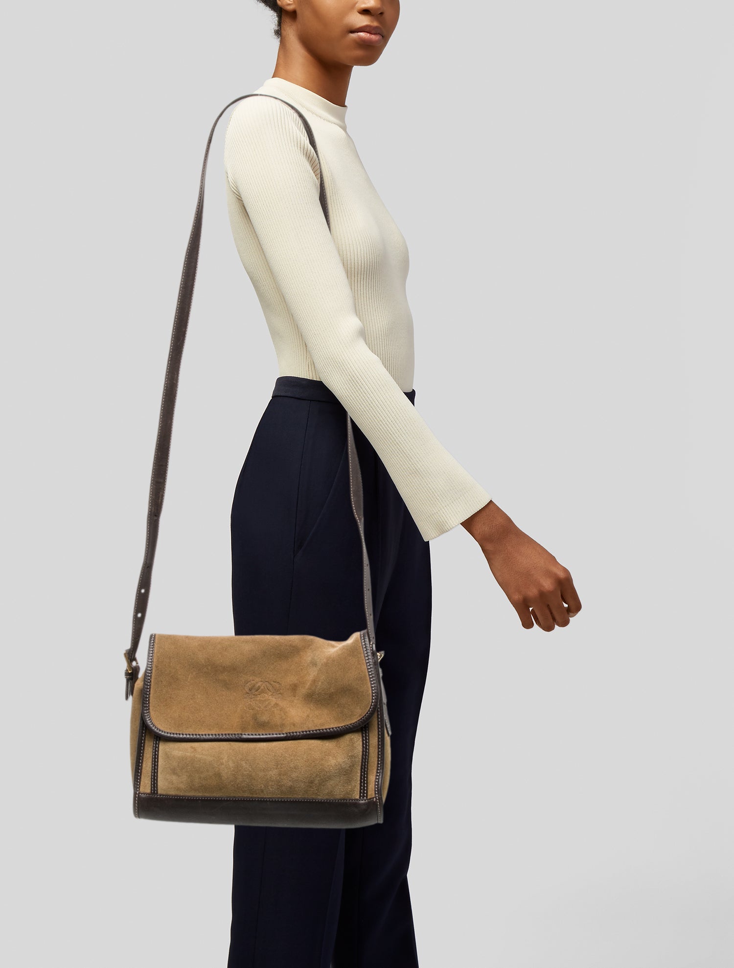 Loewe Suede Crossbody Bag Vintage - Neutrals Crossbody Bags, Handbags ...