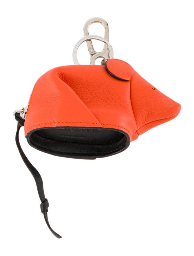 Loewe Leather Mouse Bag Charm - Orange Keychains, Accessories ...
