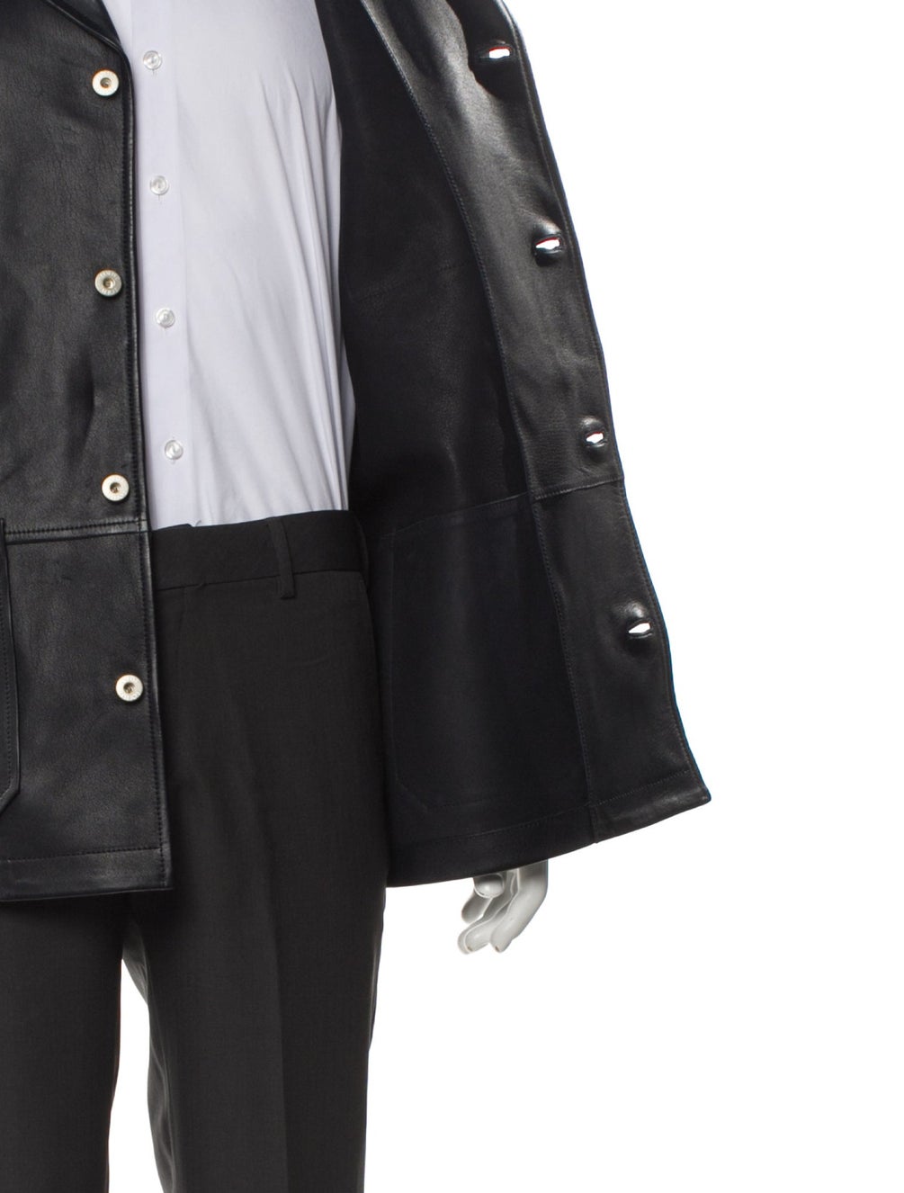 Loewe Chore Lamb Leather Peacoat - Black Outerwear, Clothing - LOW93830 ...