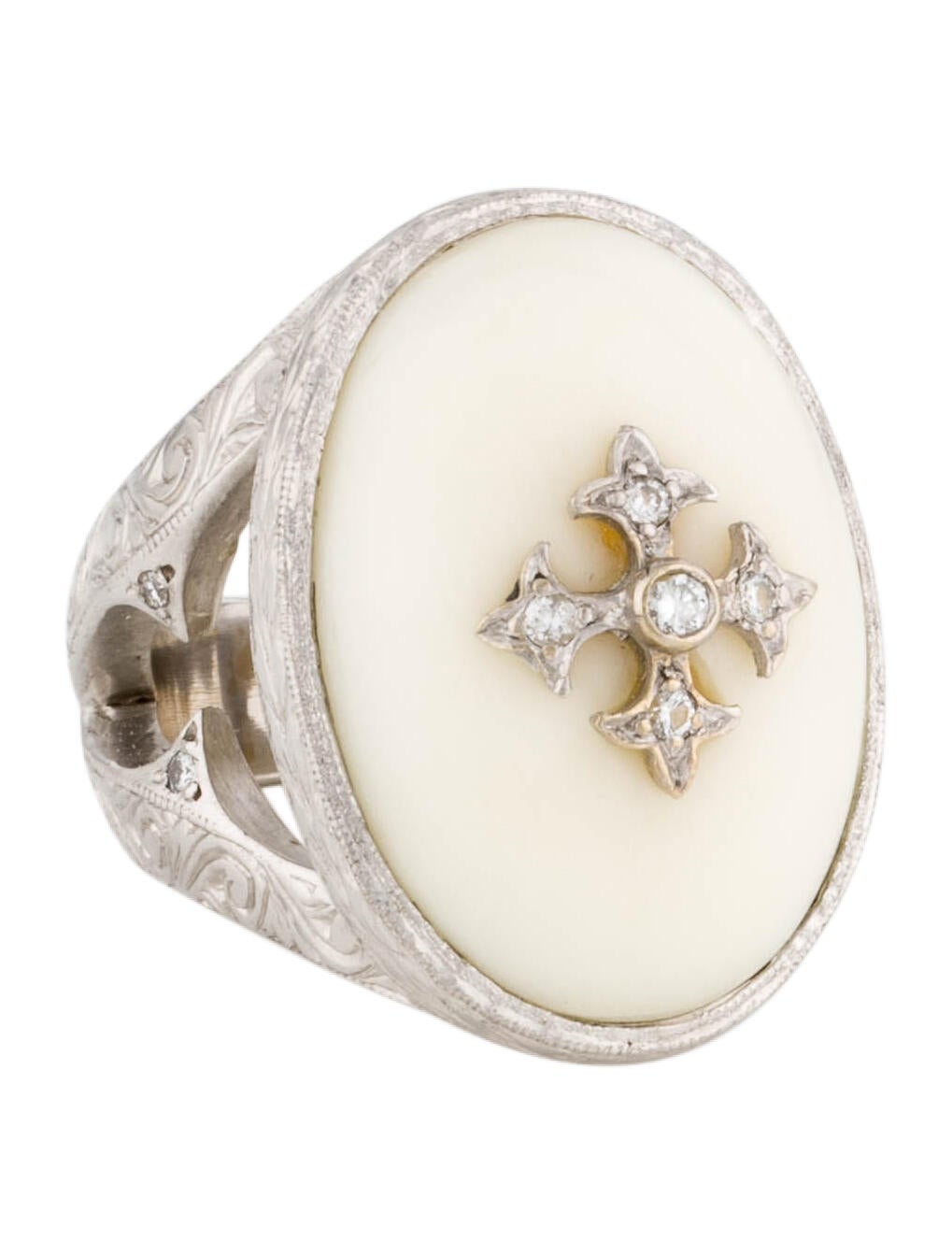 Loree Rodkin 18K Diamond & Calcite Cocktail Ring - 18K White Gold ...