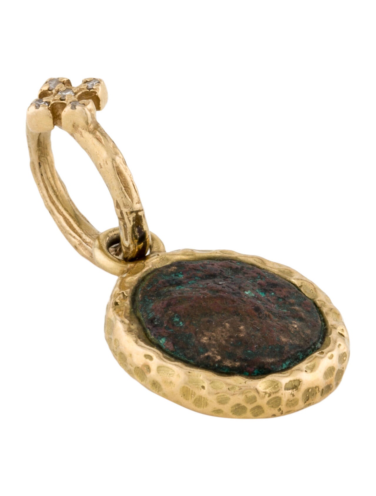 Loree Rodkin 18K Diamond Cross Coin Pendant - 18K Yellow Gold Pendant ...