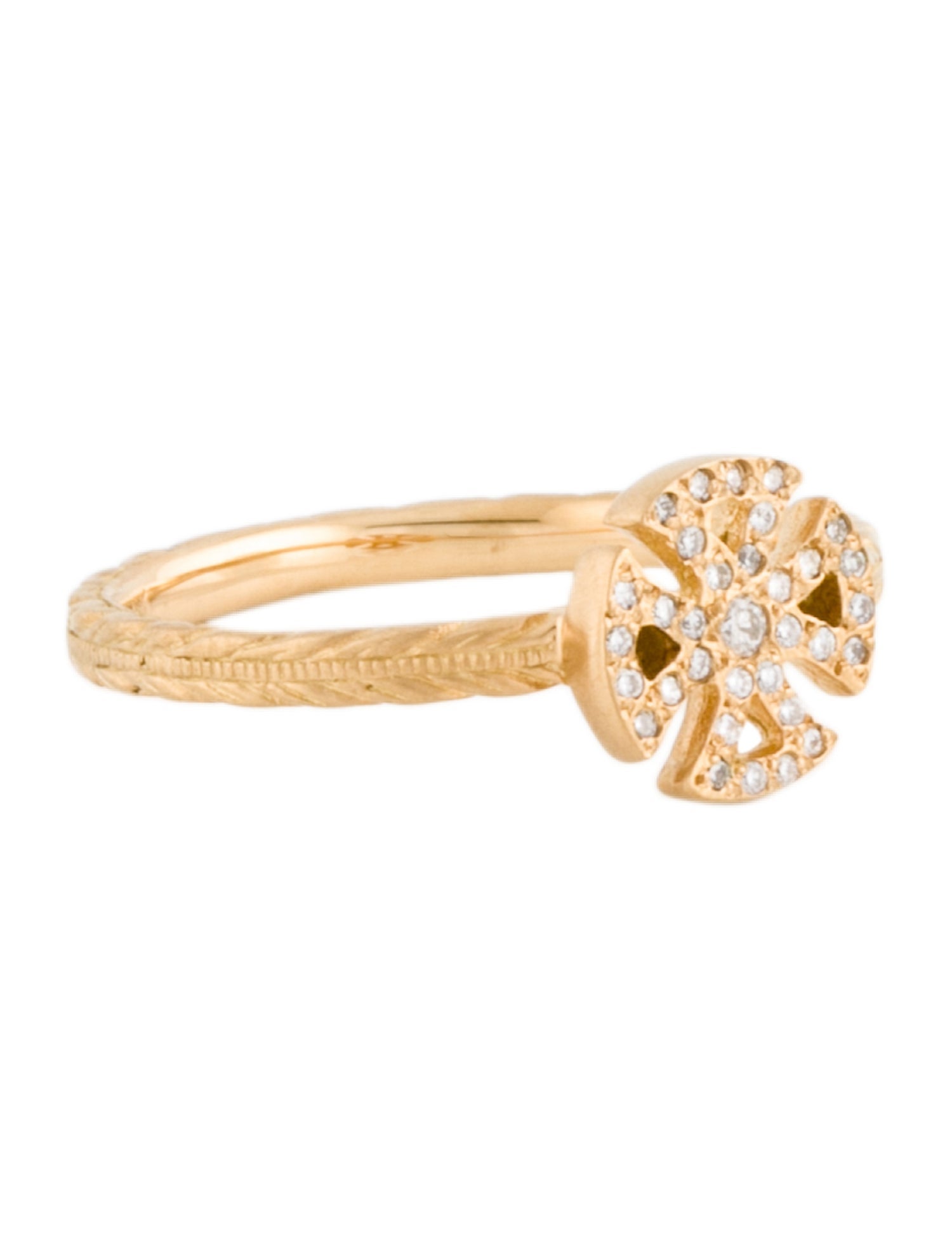 Loree Rodkin 18K Diamond Cross Ring - 18K Yellow Gold Band, Rings ...