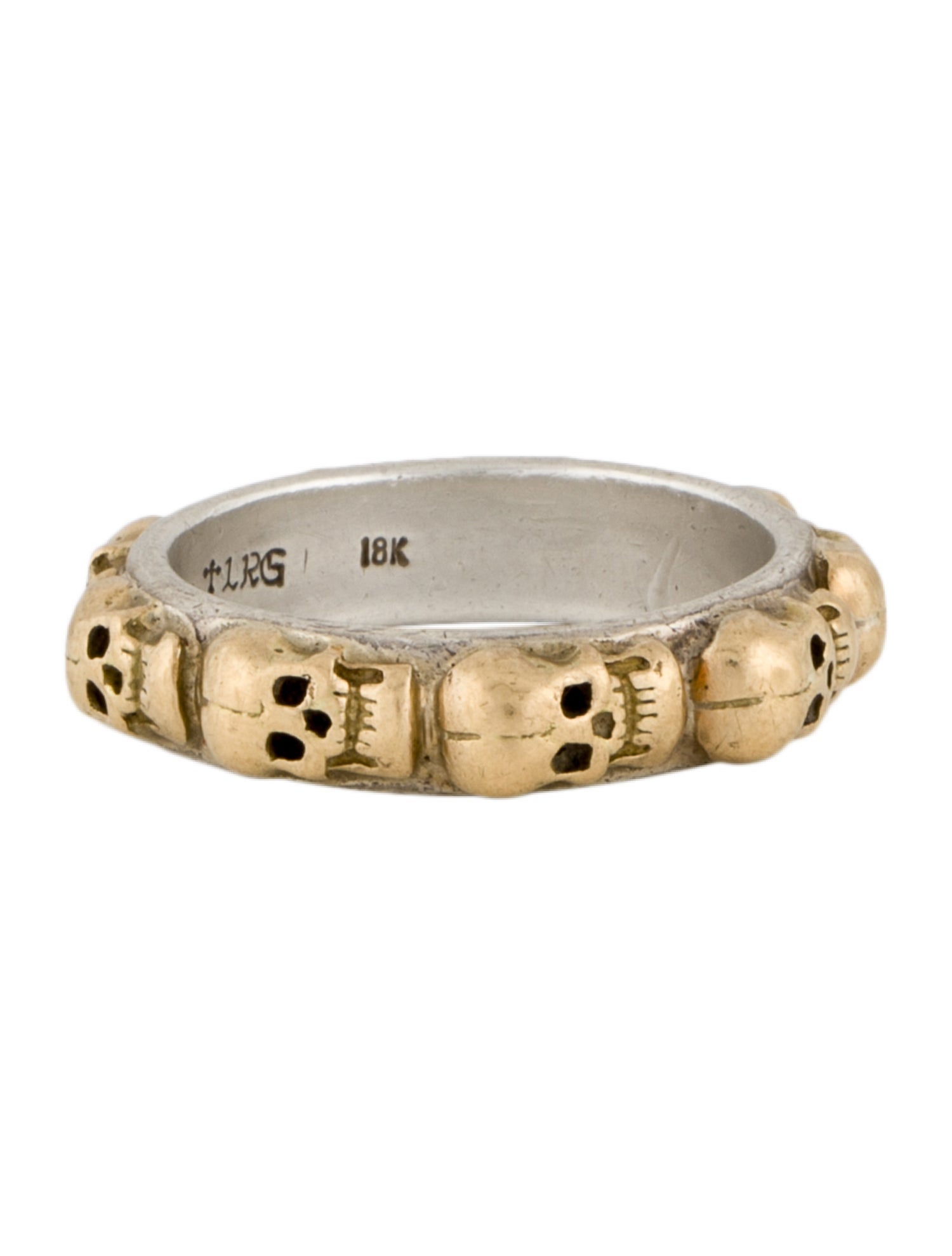 Loree Rodkin Continuous Skull Band Ring - 18K Yellow Gold Band, Rings ...