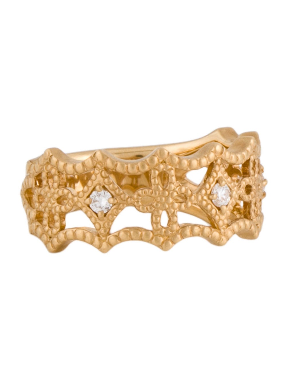 Loree Rodkin 18K Diamond Cross Band - 18K Yellow Gold Band, Rings ...