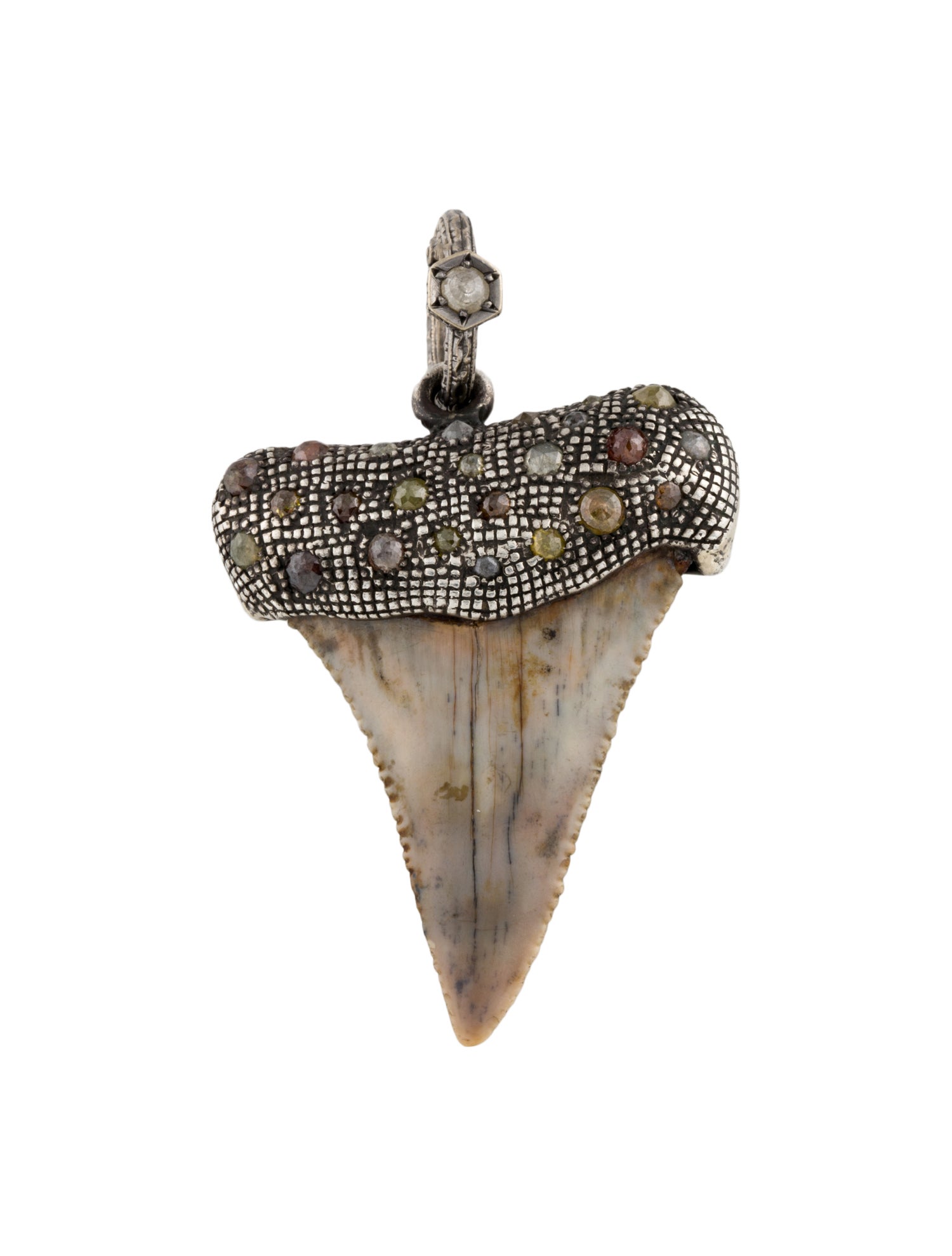 Loree Rodkin Diamond Shark Tooth Pendant - 18K White Gold Pendant ...
