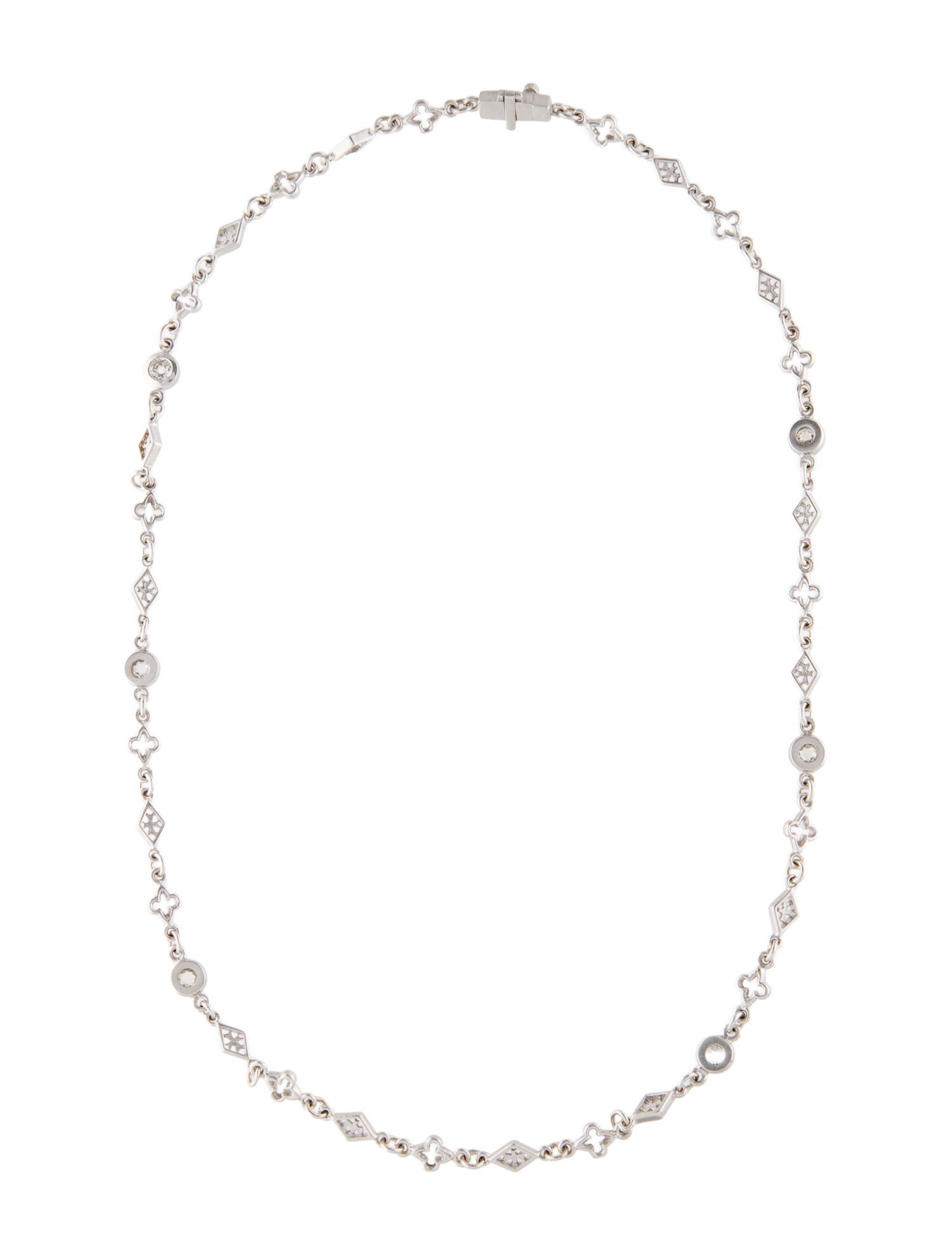 Loree Rodkin 18K Diamond Maltese Cross Chain Necklace - Chain ...