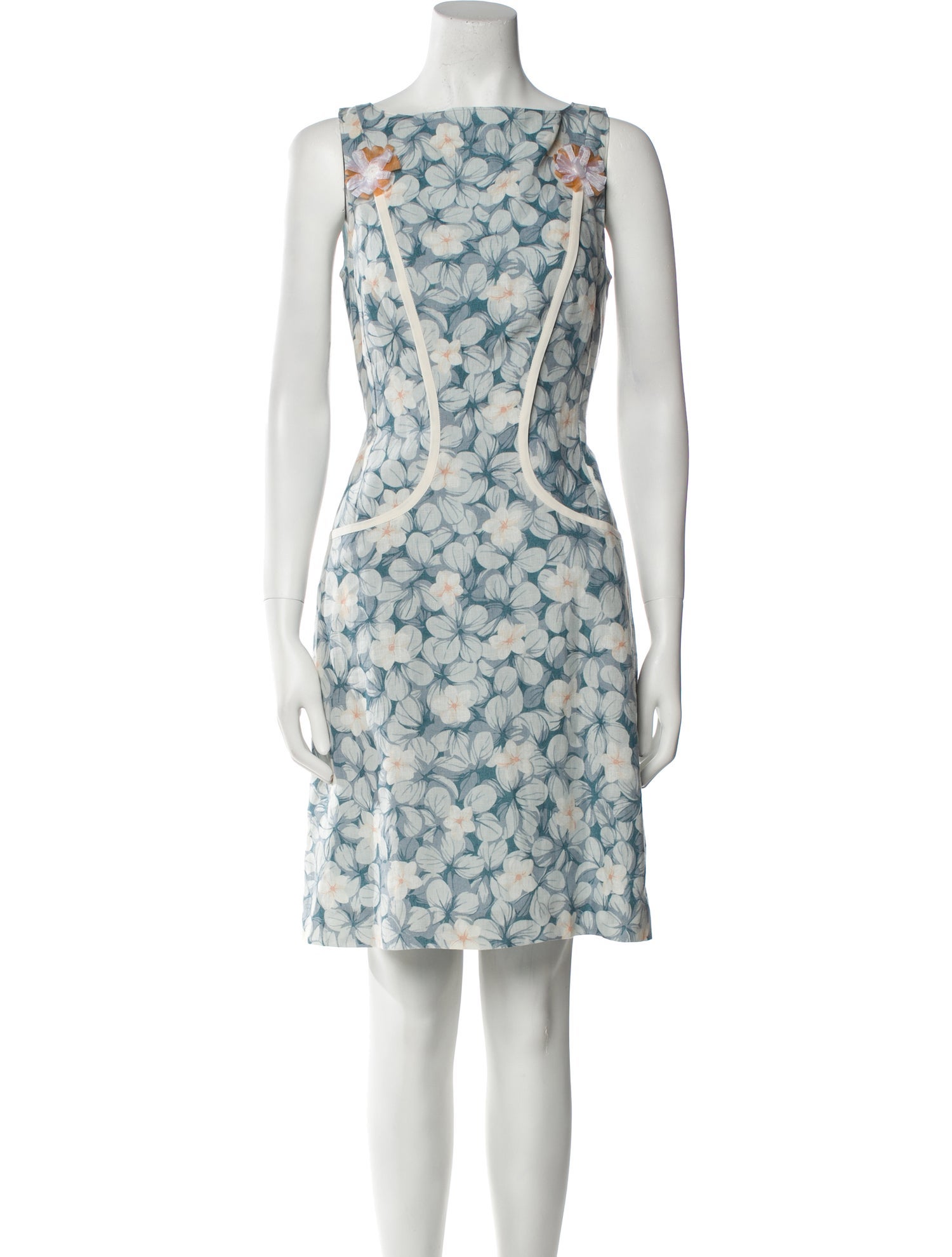 Luca Luca Linen Mini Dress - Blue Dresses, Clothing - LUC23122 | The ...