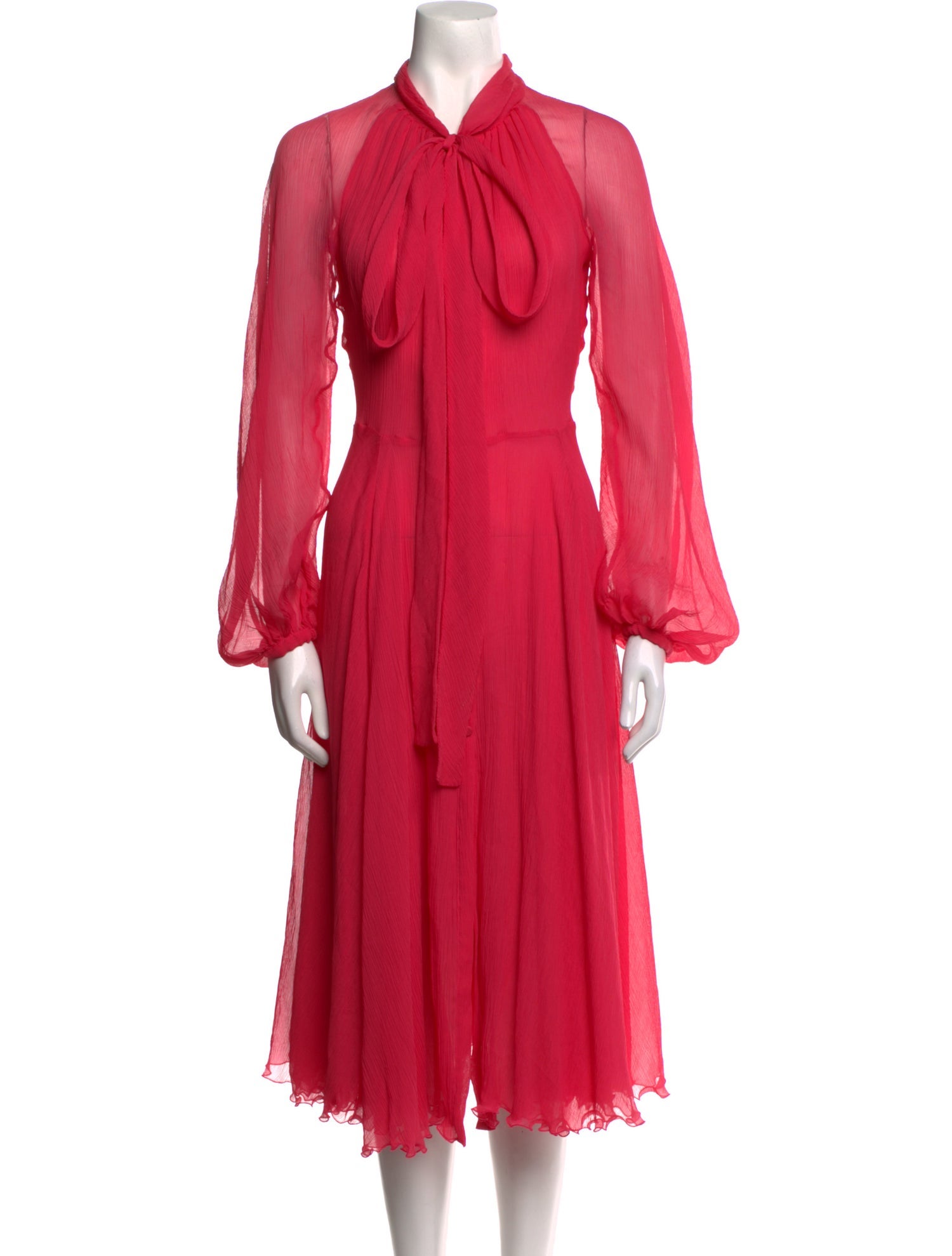 Luisa Beccaria Silk Long Dress - Pink Dresses, Clothing - LUI21621 ...