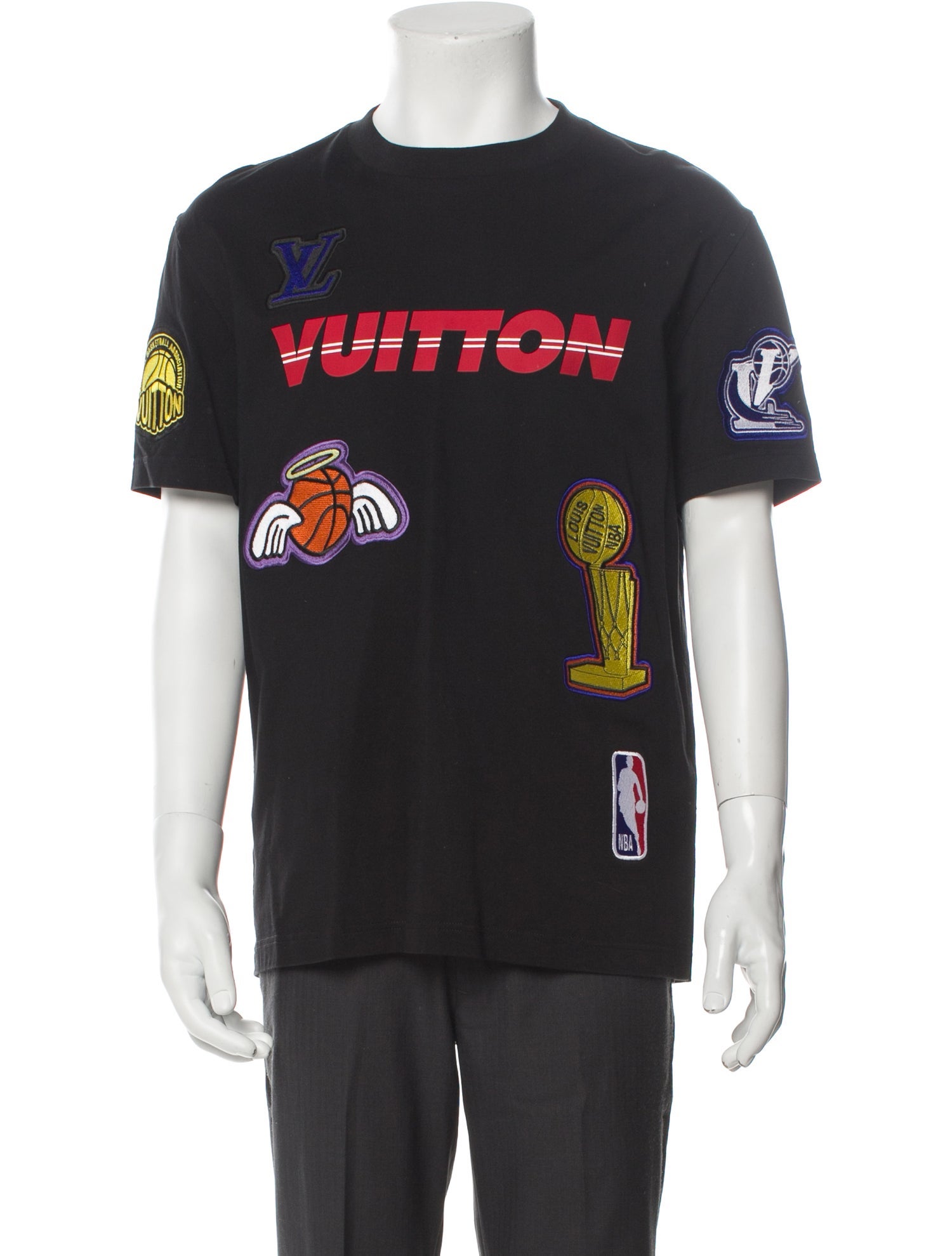 Louis Vuitton x NBA 2021 Graphic Print T-Shirt - Black T-Shirts ...