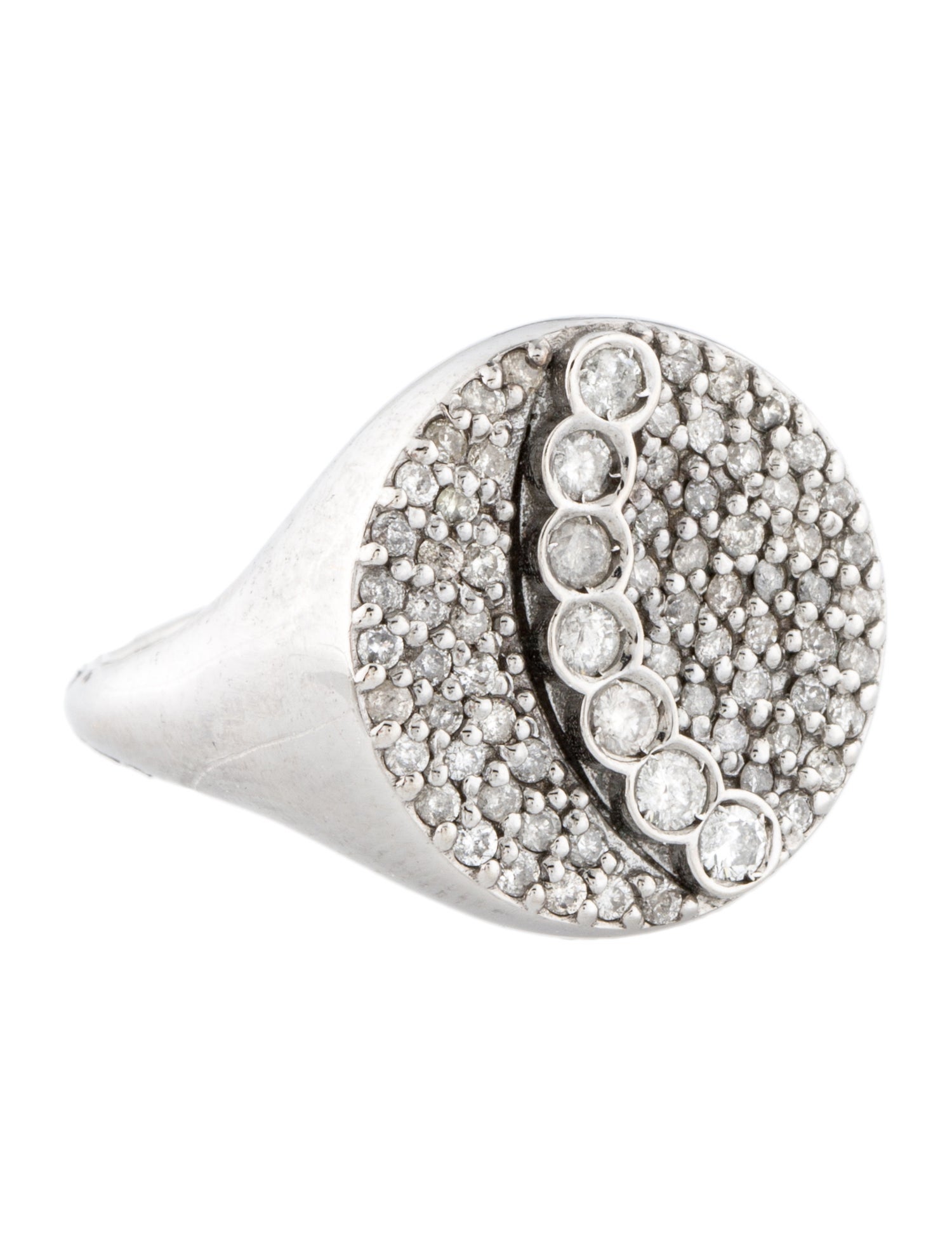 Sheryl Lowe Diamond Signet Ring - Sterling Silver Signet Ring, Rings ...
