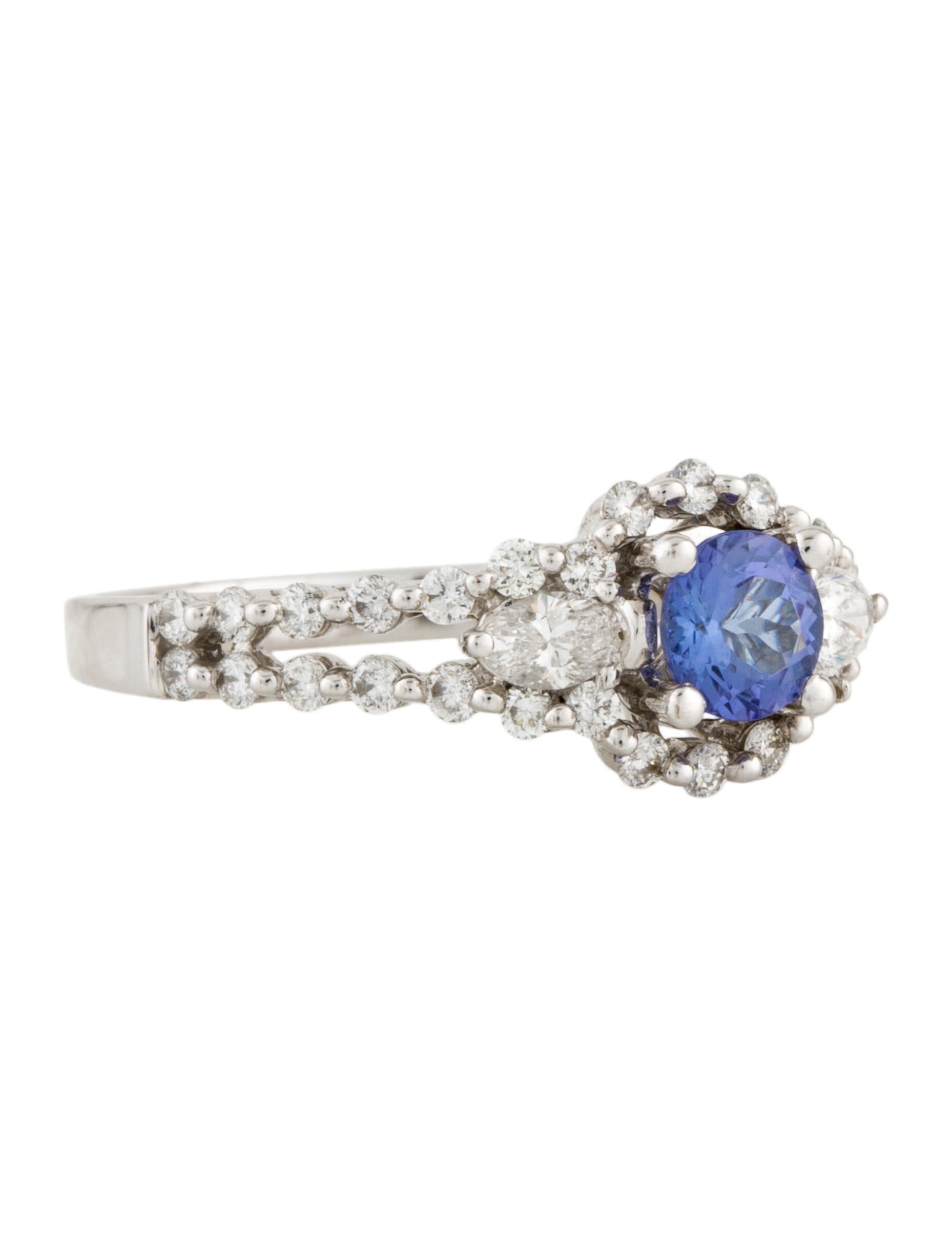 Ring Oscar Friedman Platinum 2.99ct Tanzanite & Diamond Cocktail Ring ...