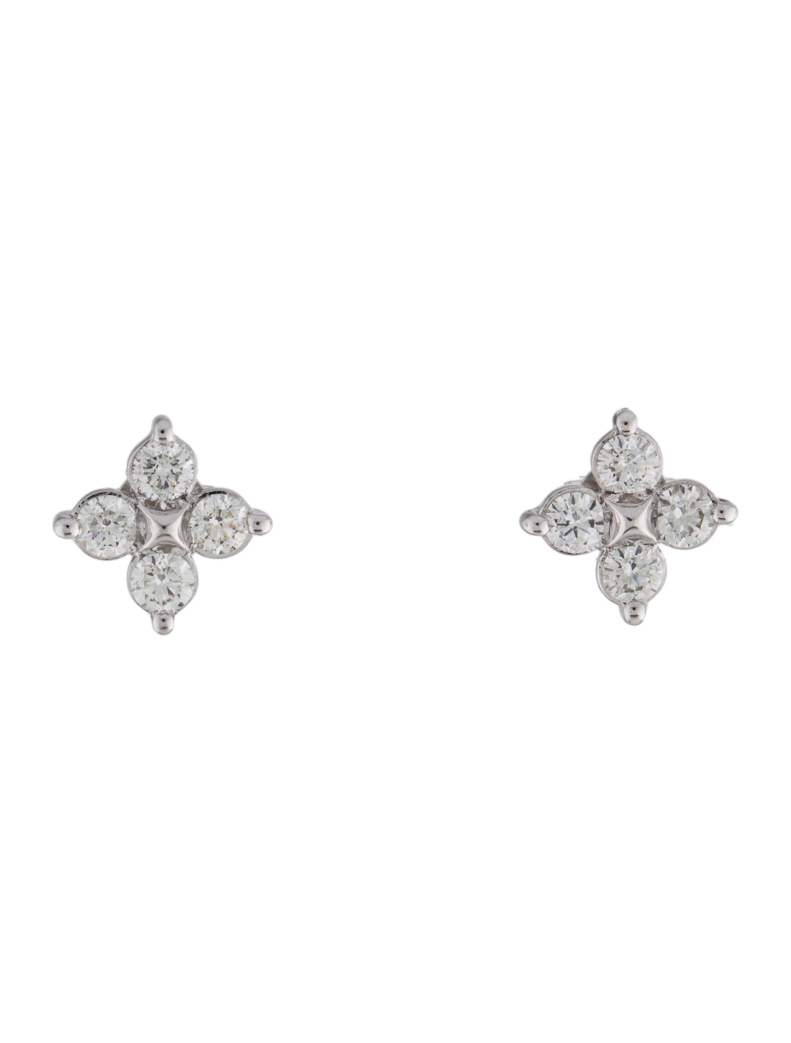 Maria Tash 18K Diamond Crescendo Bar Threaded Stud Earring - Rhodium ...
