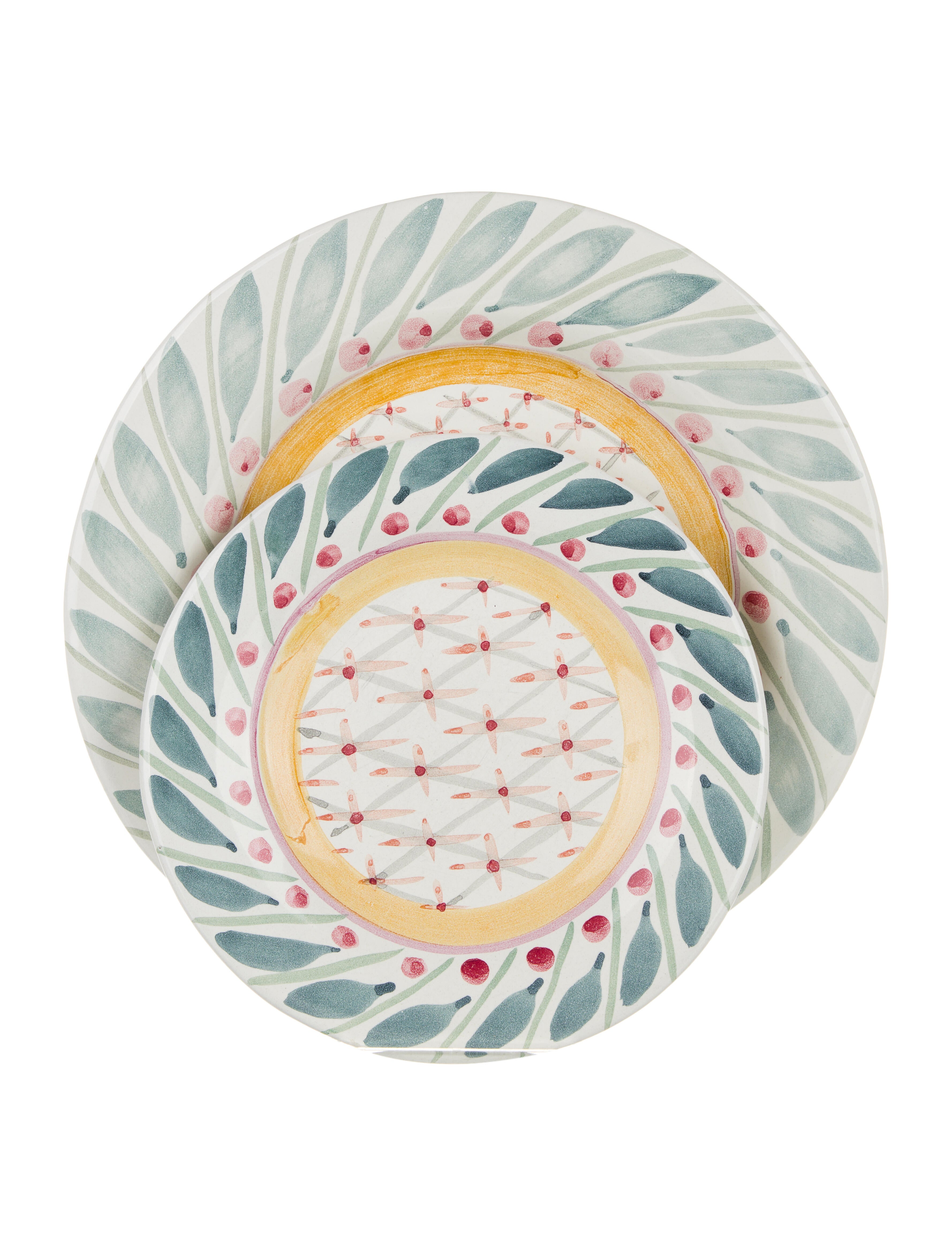 MacKenzie-Childs 6-Piece Victoria and Richard Tableware Set - White, 6 ...