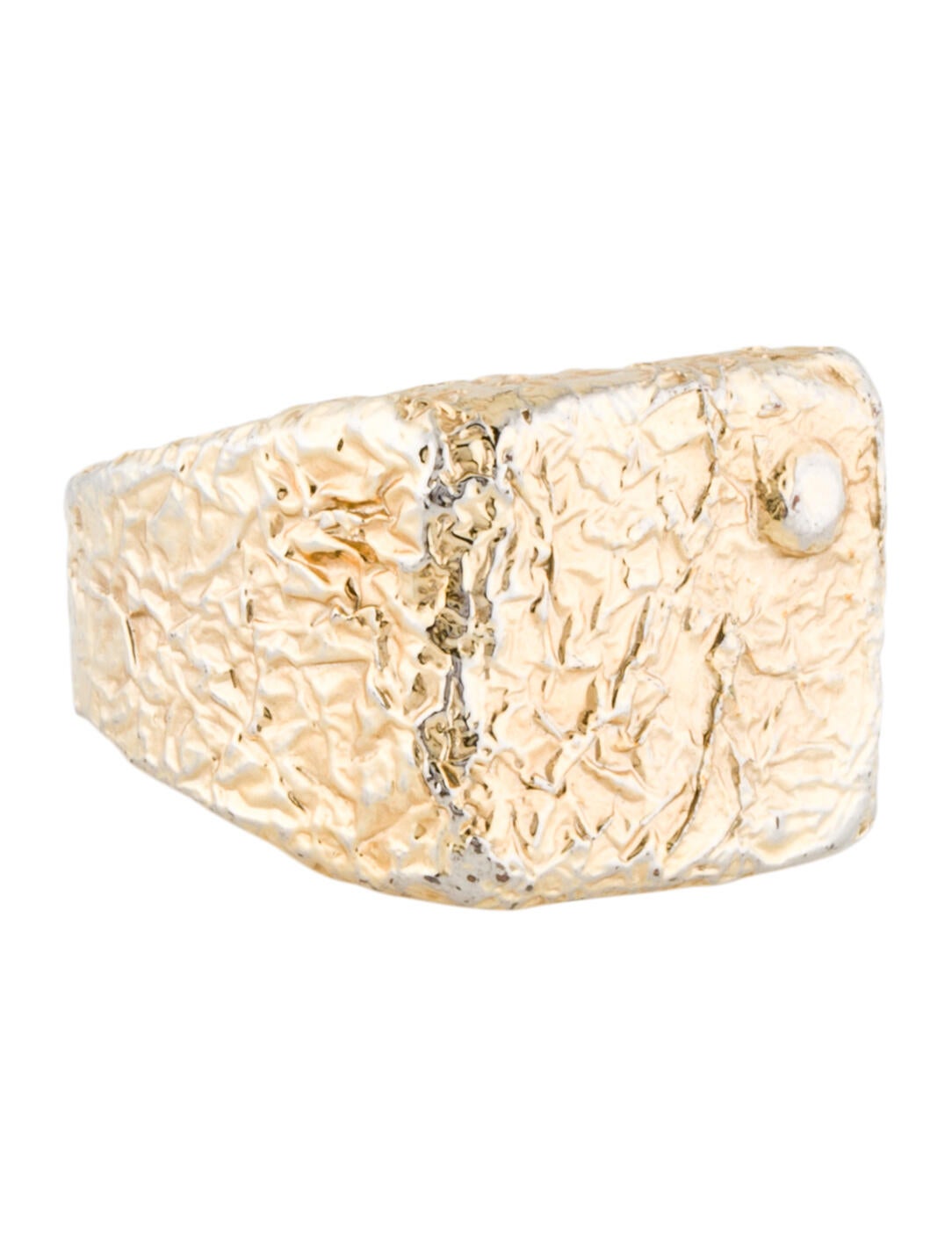 Maison Margiela Textured Signet Ring - Gold-Tone Metal Signet Ring ...