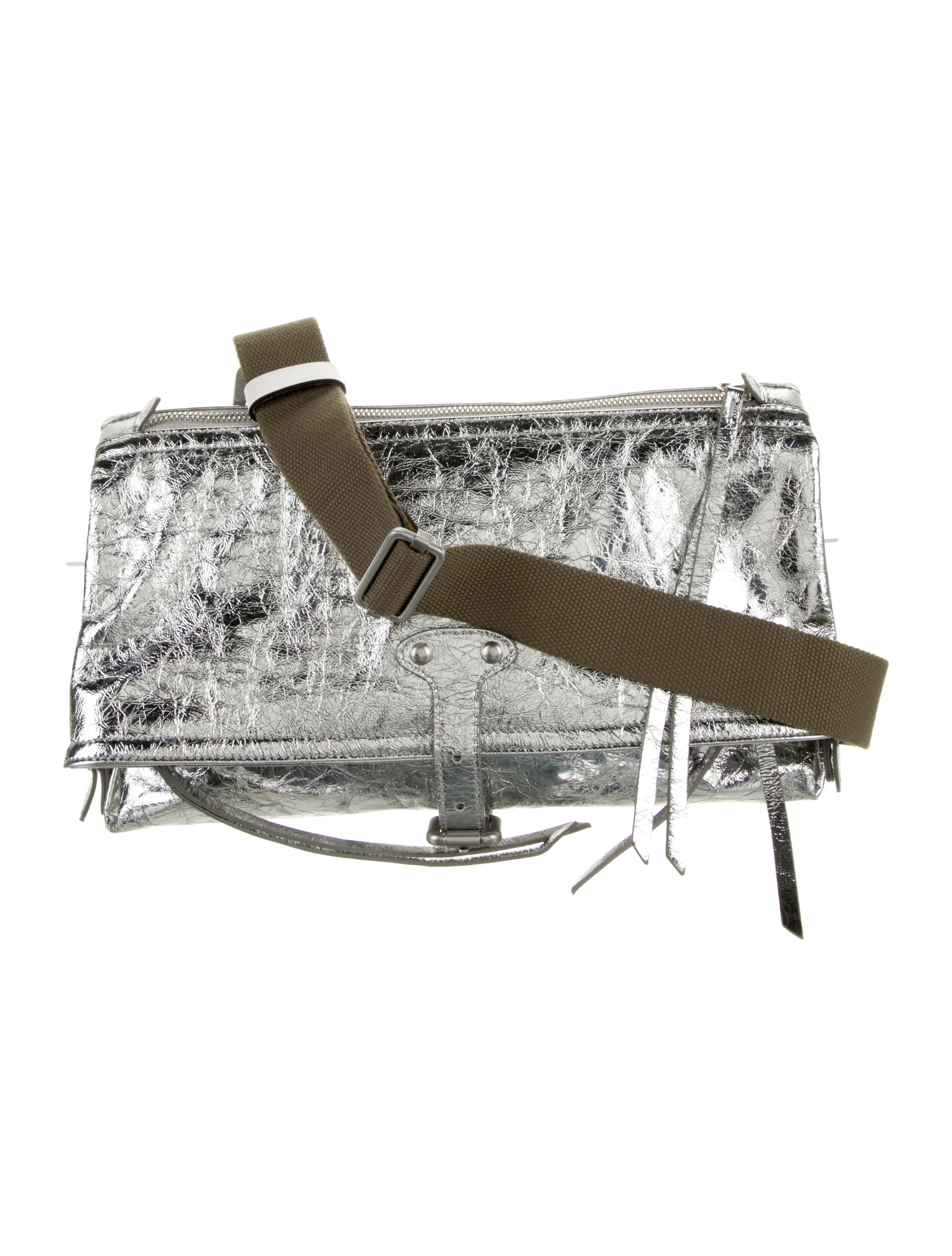 Maison Margiela Crinkle Leather Metallic Crossbody Bag - Metallic ...