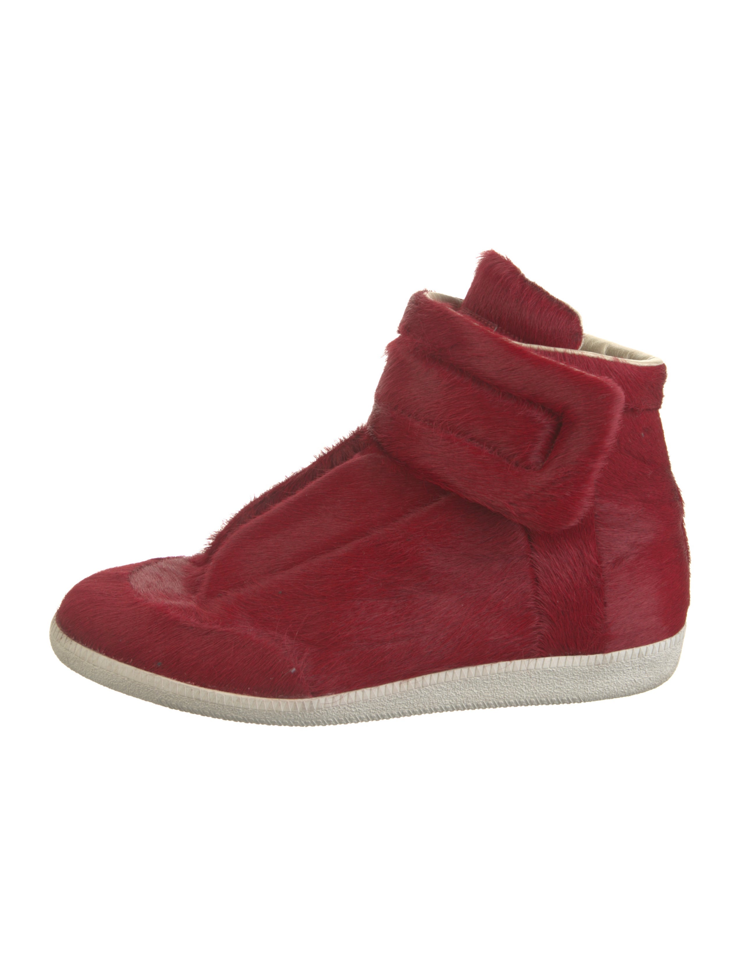 Maison Margiela Ponyhair Sneakers - Red Sneakers, Shoes - MAI75490 ...