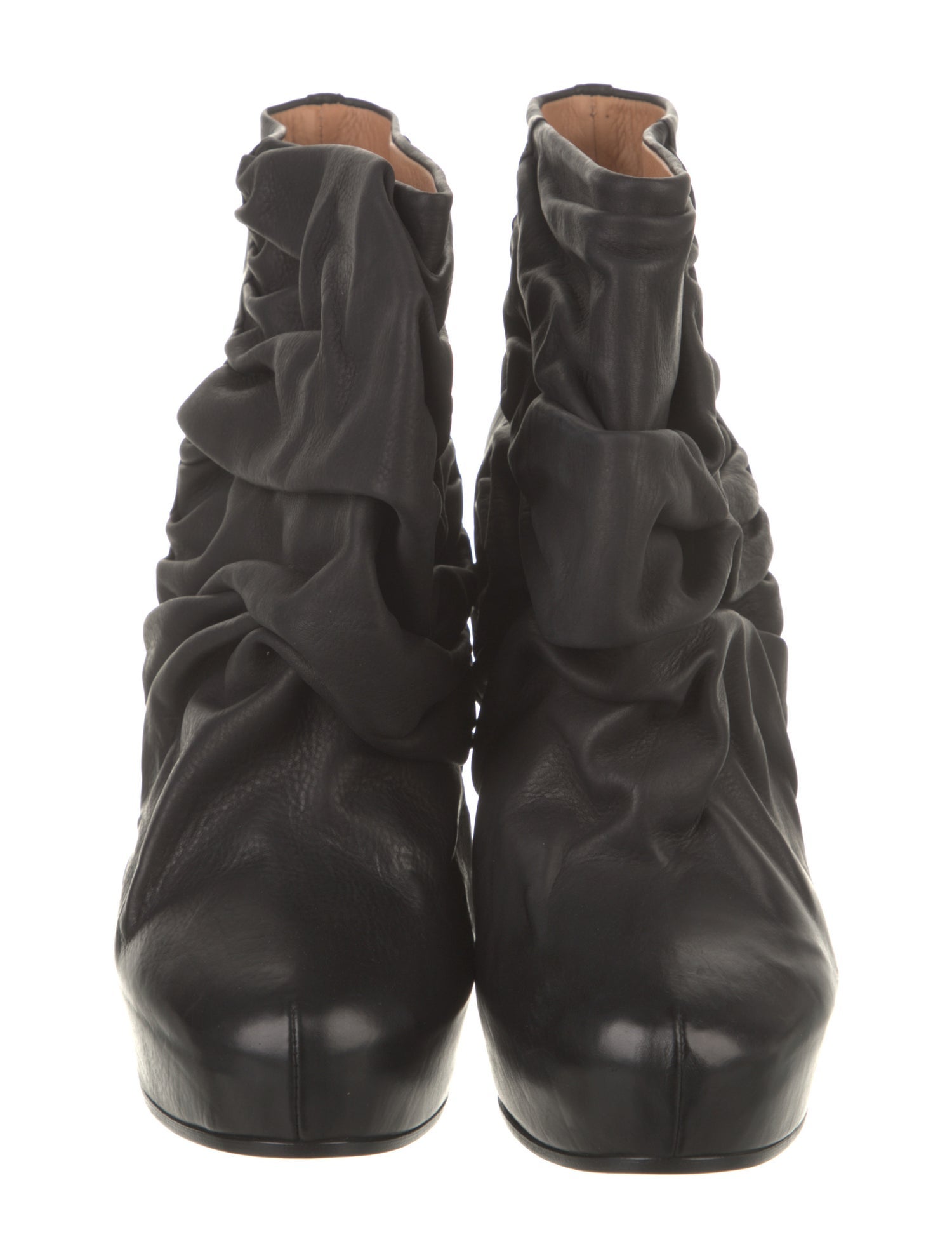 Maison Margiela Leather Printed Boots - Black Boots, Shoes - MAI85684 ...