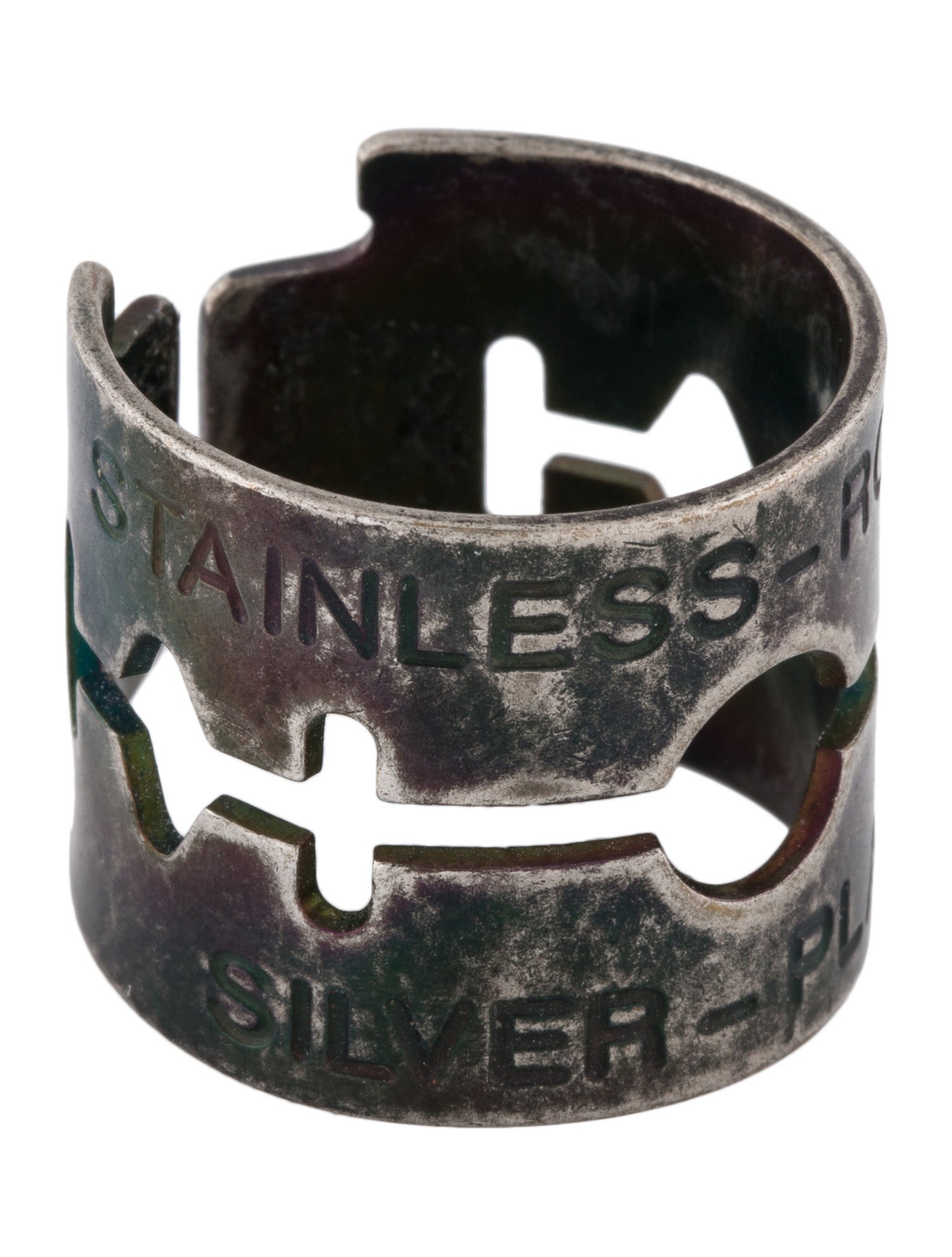 Maison Martin Margiela Vintage Razor Blade Ring - Stainless Steel Band ...