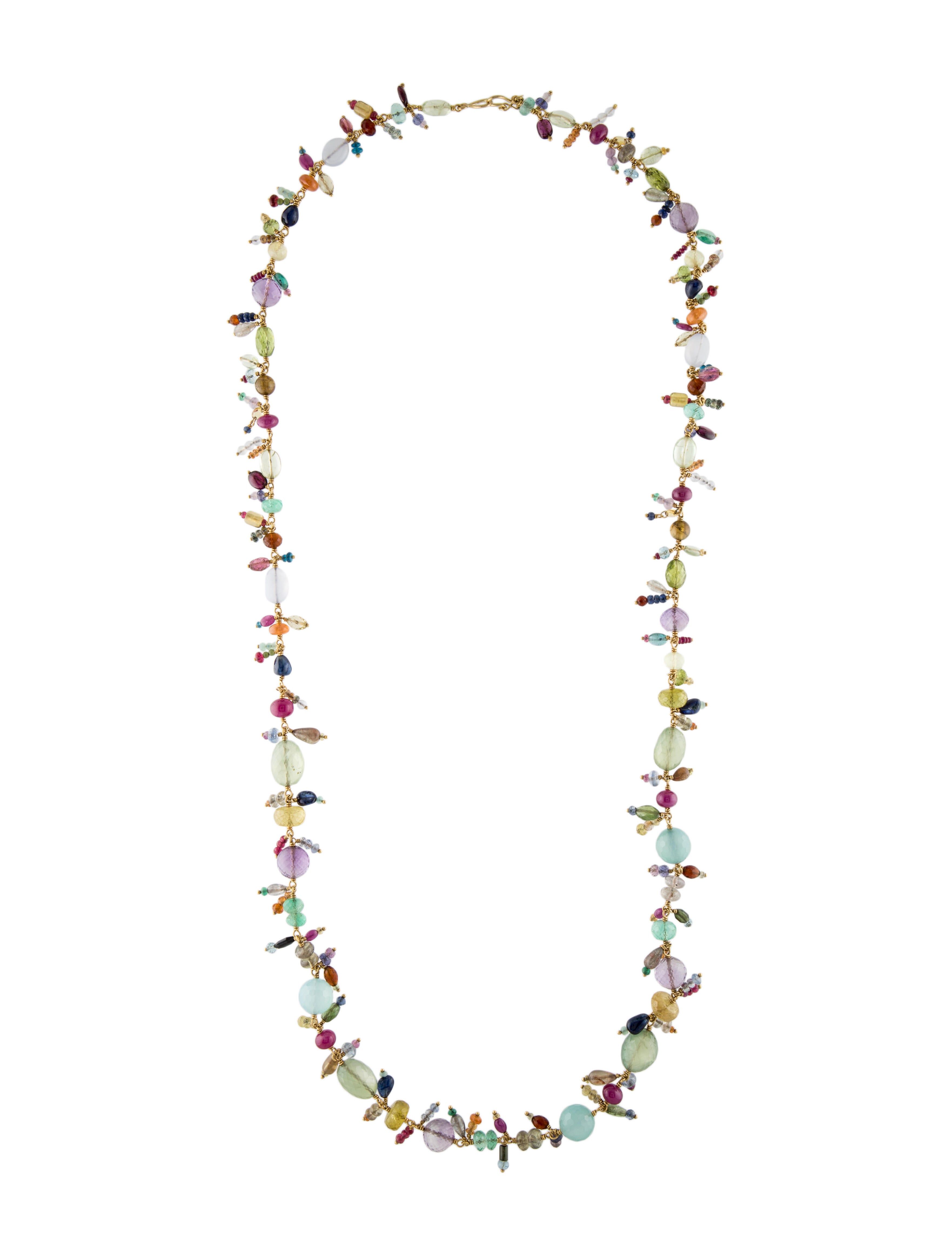 Mallary Marks 22K Multistone Bead Strand Necklace - 18K Yellow Gold ...
