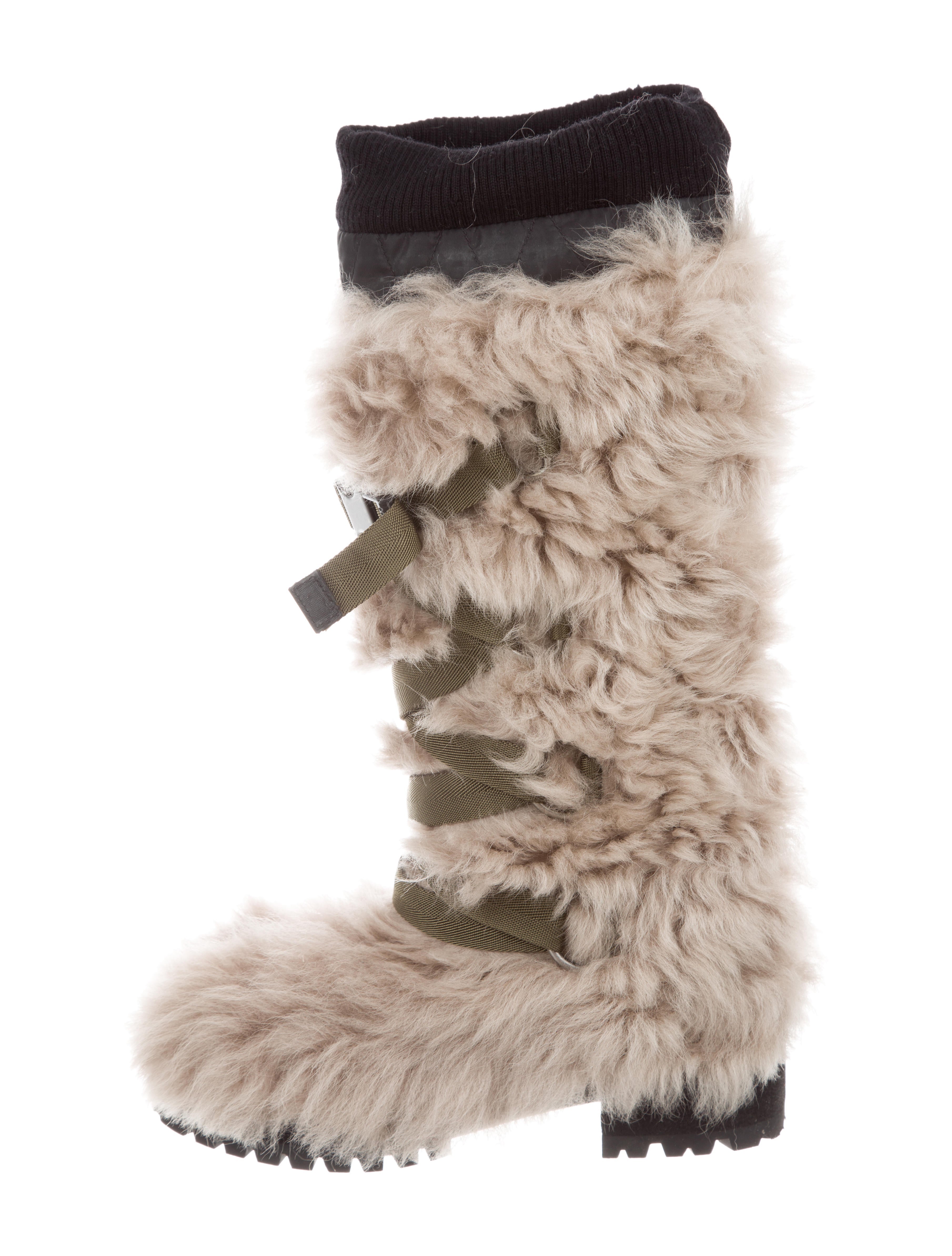 Marni Fur-Trimmed Mid-Calf Boots - Shoes - MAN105445 | The RealReal