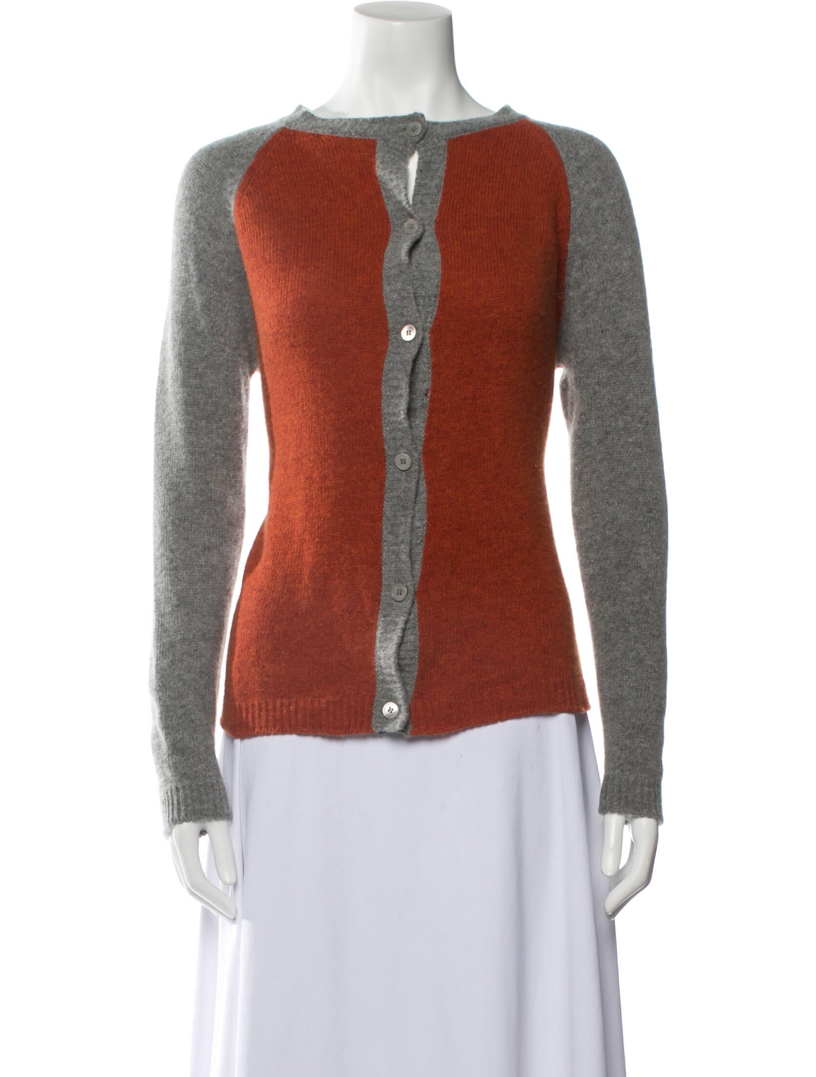 Marni Colorblock Pattern Scoop Neck Sweater - Orange Knitwear, Clothing ...