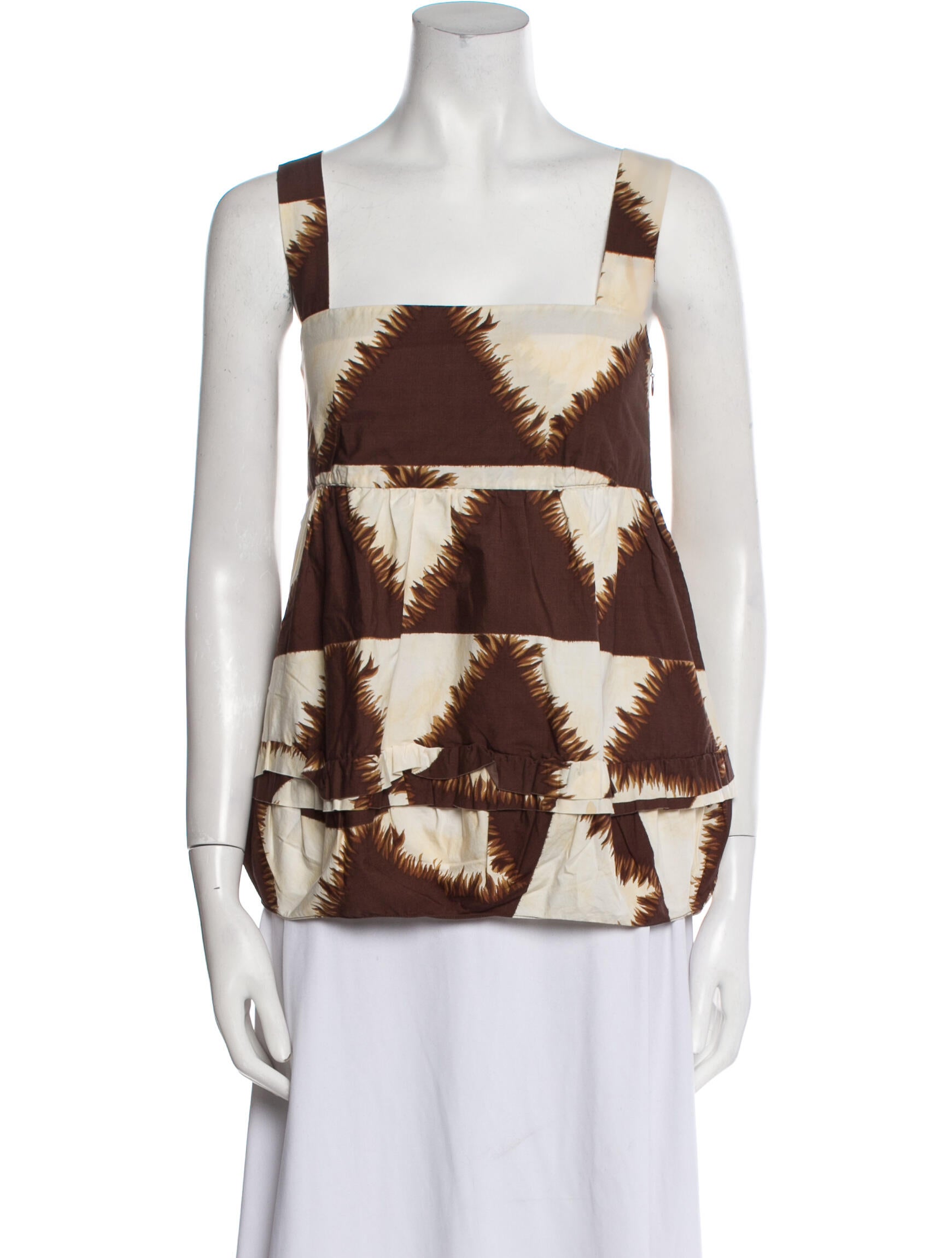 Marni Colorblock Peplum Top - Blue Tops, Clothing - MAN46621 | The RealReal