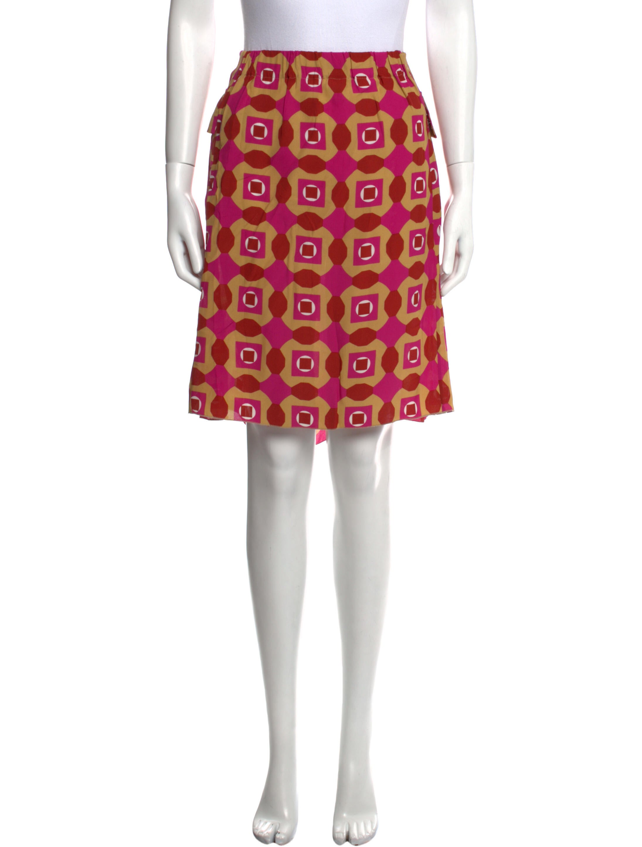 Marni Abstract Print Knee-Length Skirt - Blue Skirts, Clothing ...