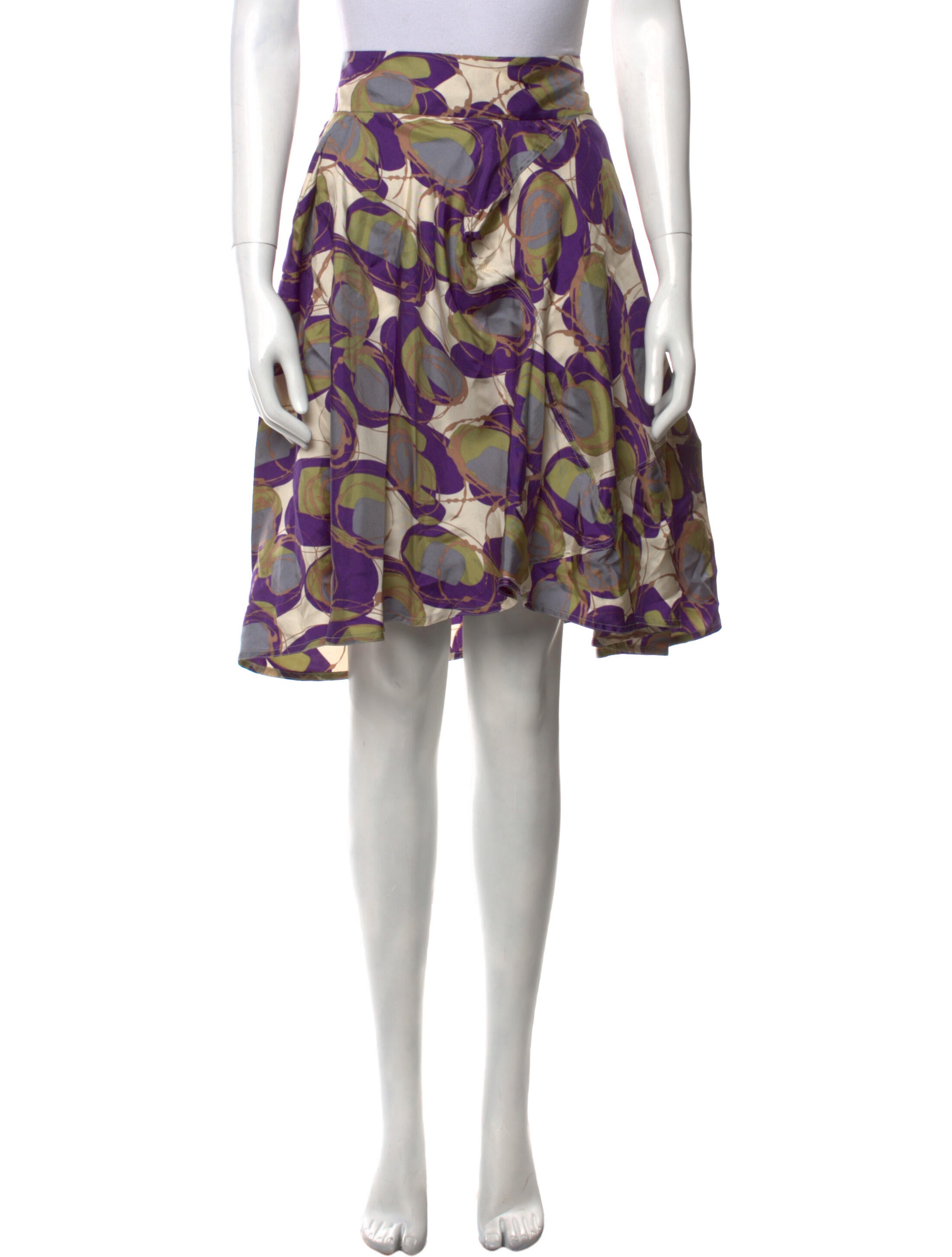 Marni Abstract Print Knee-Length Skirt - Blue Skirts, Clothing ...