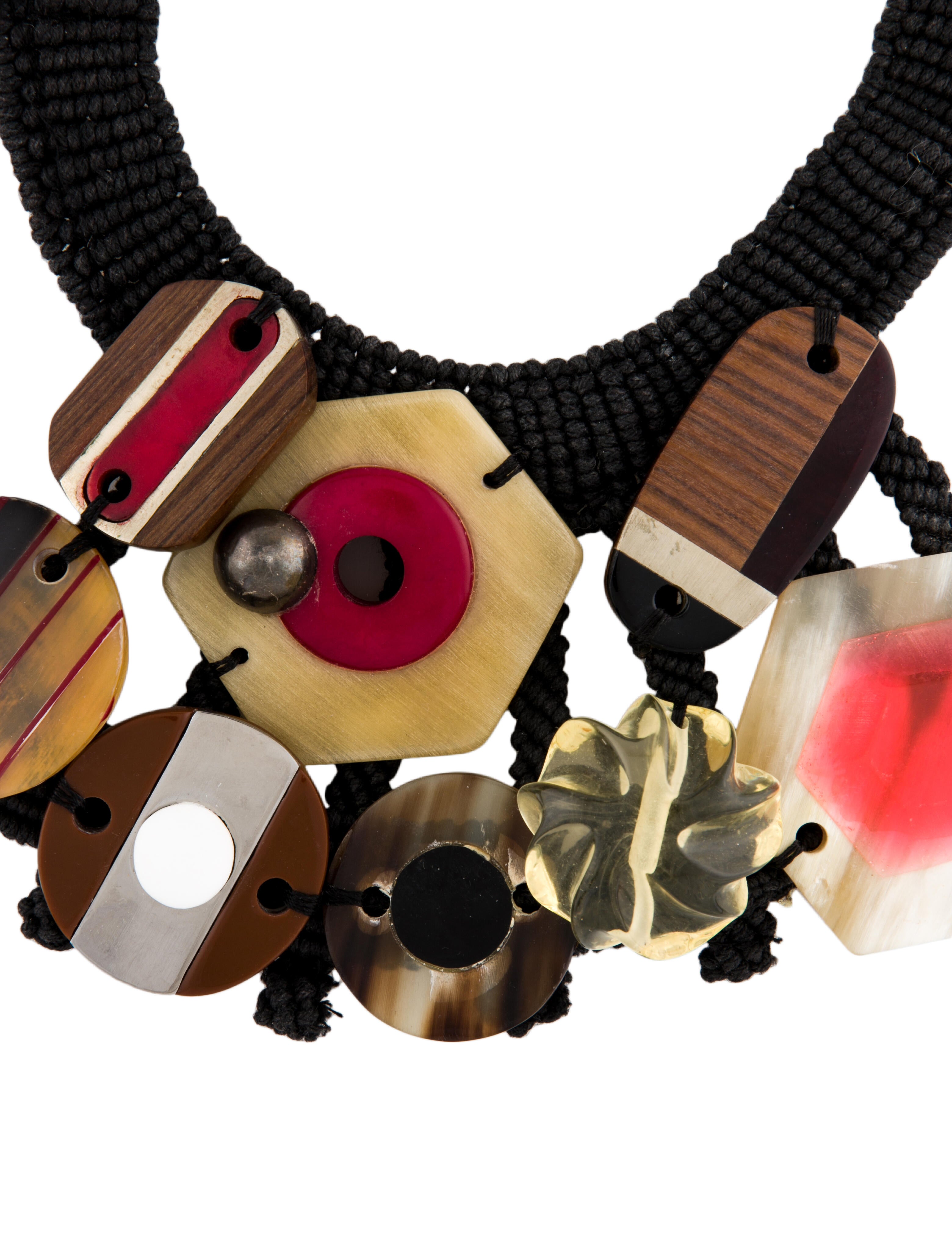 Marni Statement Necklace - Silver-Tone Metal Collar, Necklaces ...