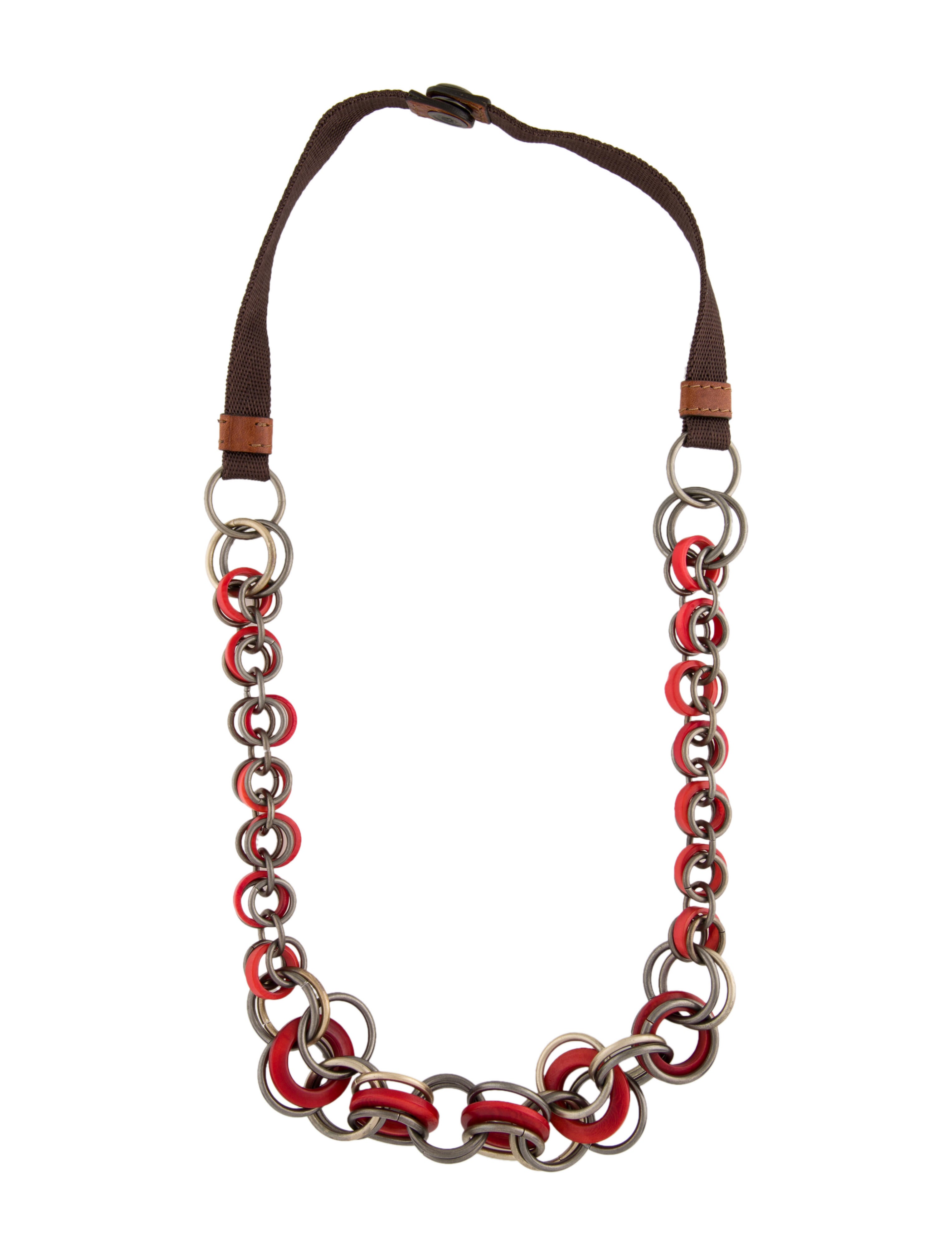 Marni Statement Necklace - Silver-Tone Metal Collar, Necklaces ...