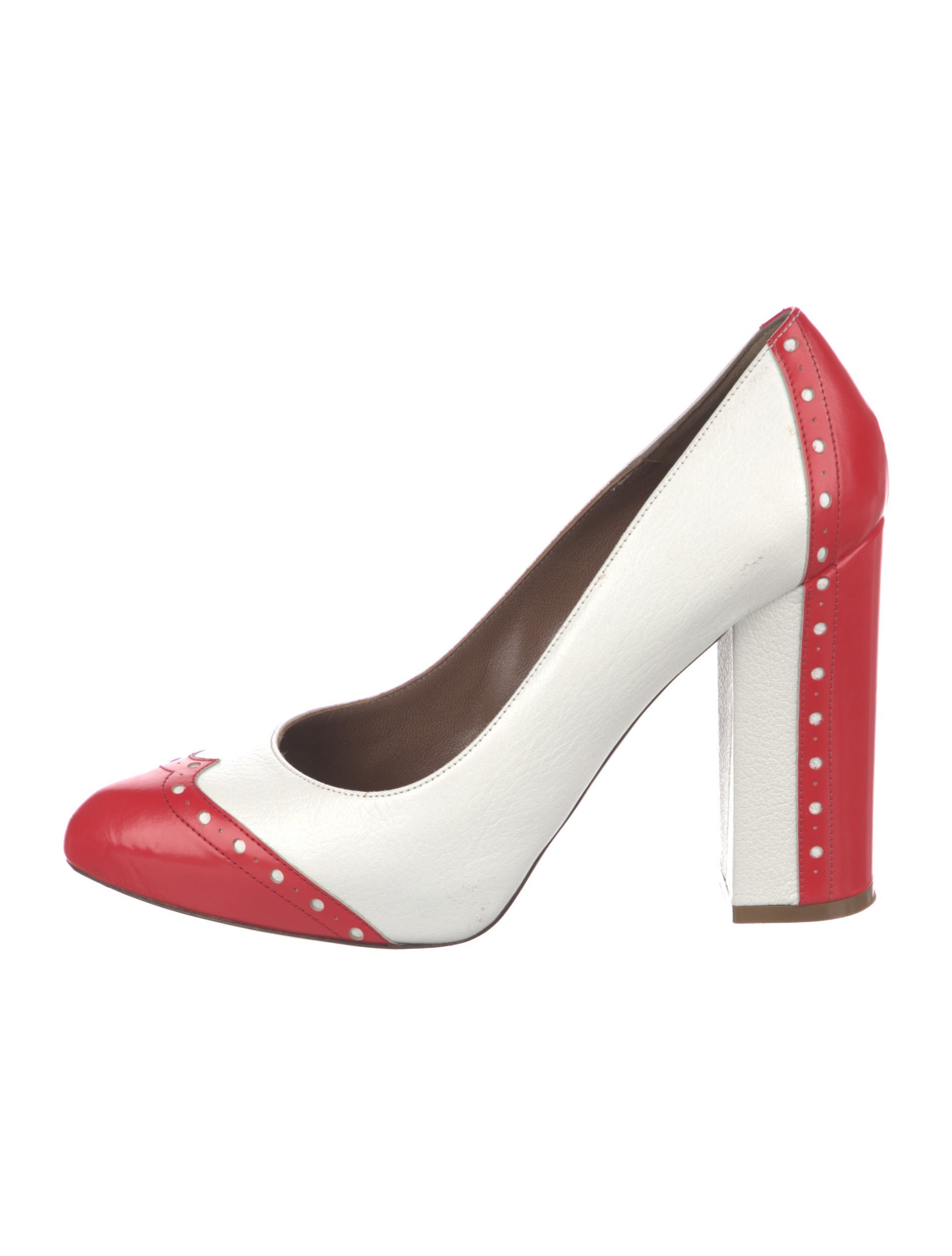 Marni Leather Colorblock Pattern Pumps - Red Pumps, Shoes - MAN197015 ...