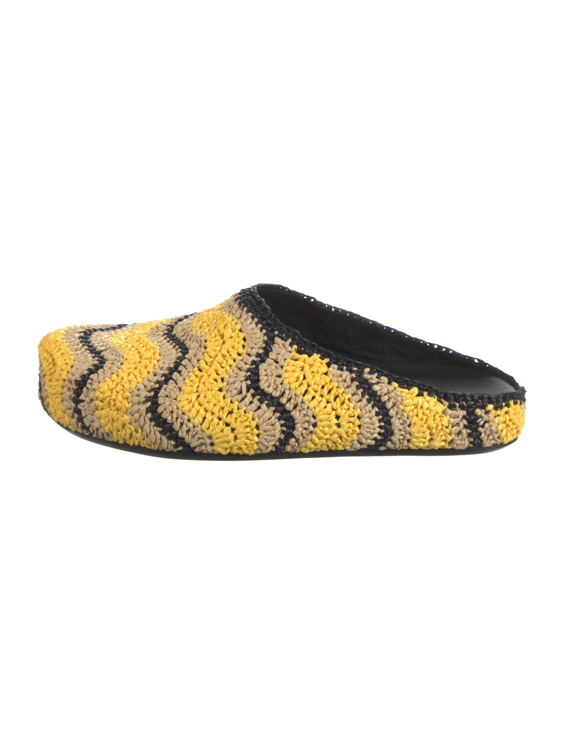 Marni Striped Slippers - Yellow Loafers, Shoes - MAN198264 | The RealReal