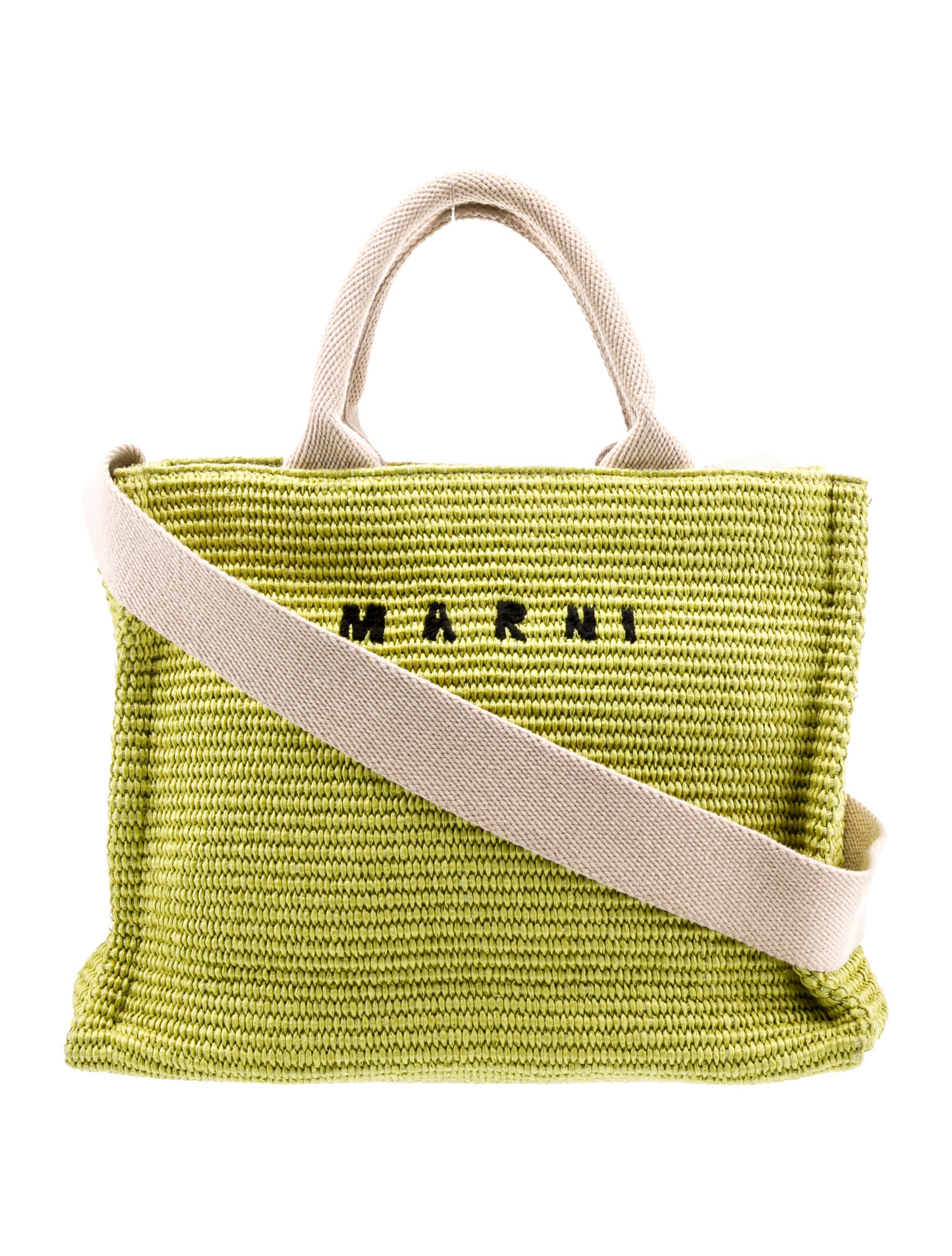 Marni Embroidered Logo Tote - Green Totes, Handbags - MAN203743 | The ...