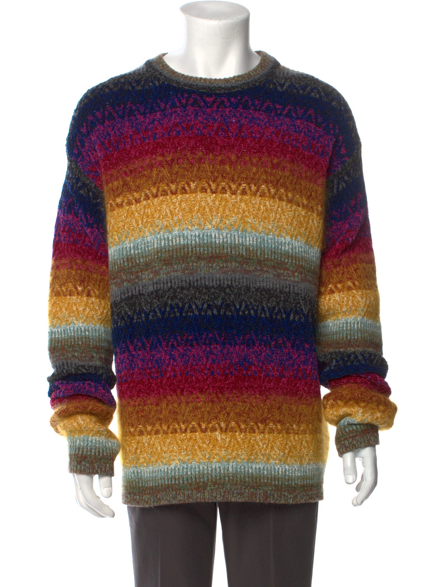 Loewe Striped Bateau Neck Pullover - Blue Sweaters, Clothing - LOW47084 ...