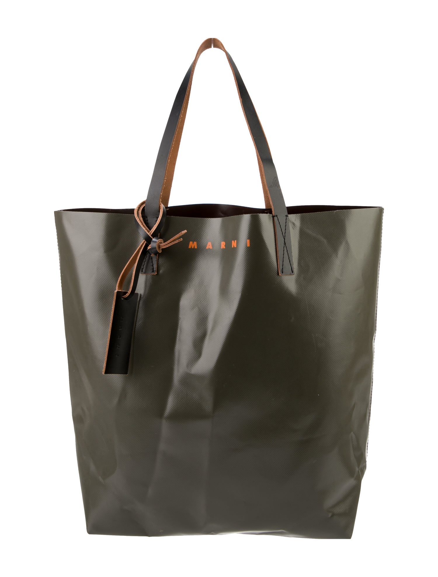 Marni Leather Tote Bag - Green Totes, Handbags - MAN209163 | The RealReal