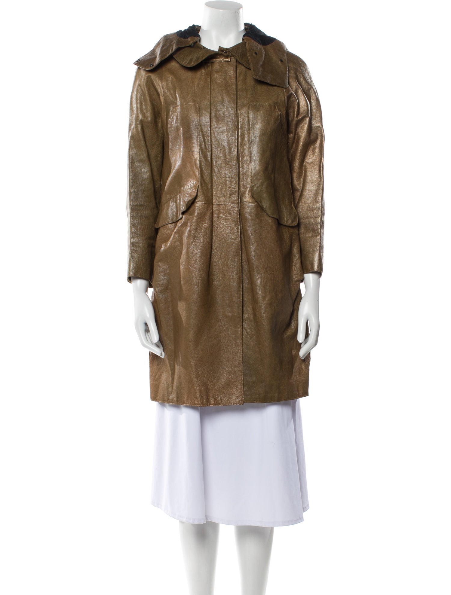 Marni Goat Leather Coat - Brown Coats, Clothing - MAN210577 | The RealReal