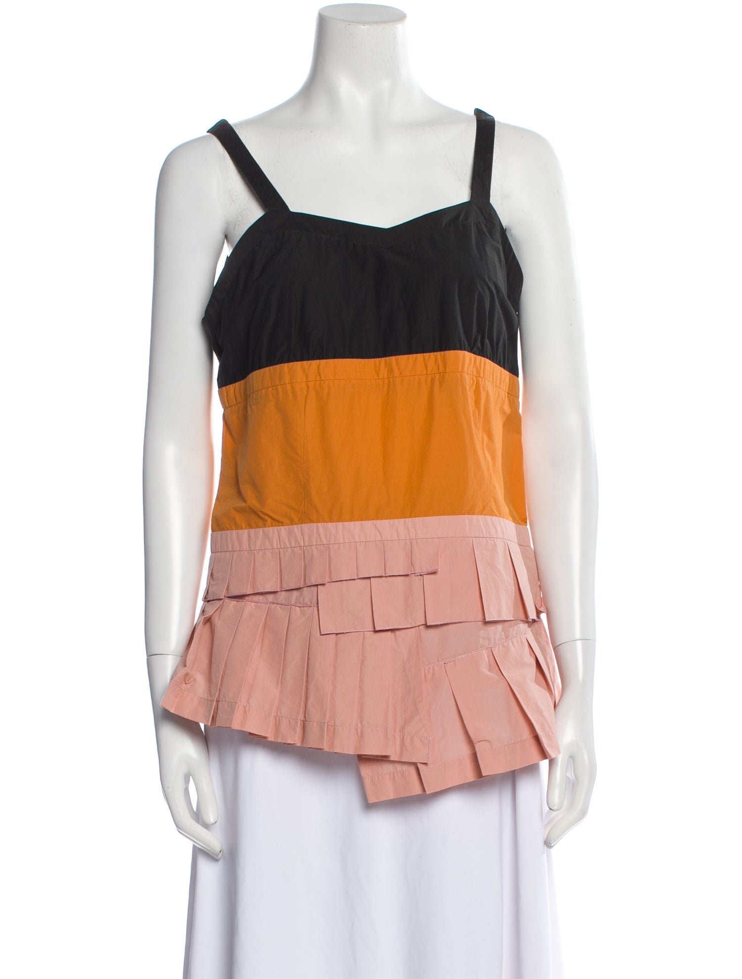 Marni Colorblock Pattern Square Neckline Top - Pink Tops, Clothing ...