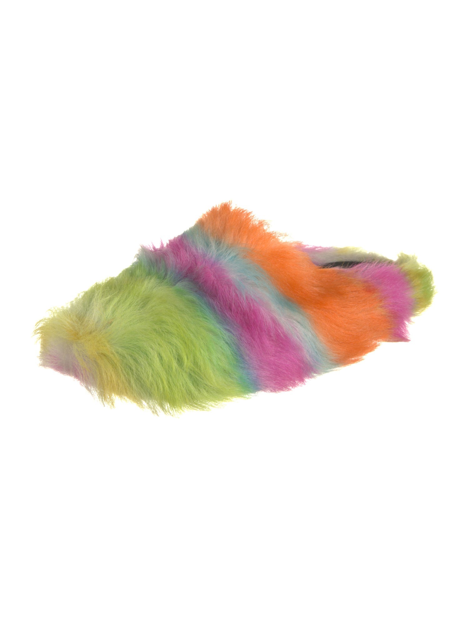 Marni Faux Fur Colorblock Pattern Slides - Sandals, Shoes - MAN212337 ...
