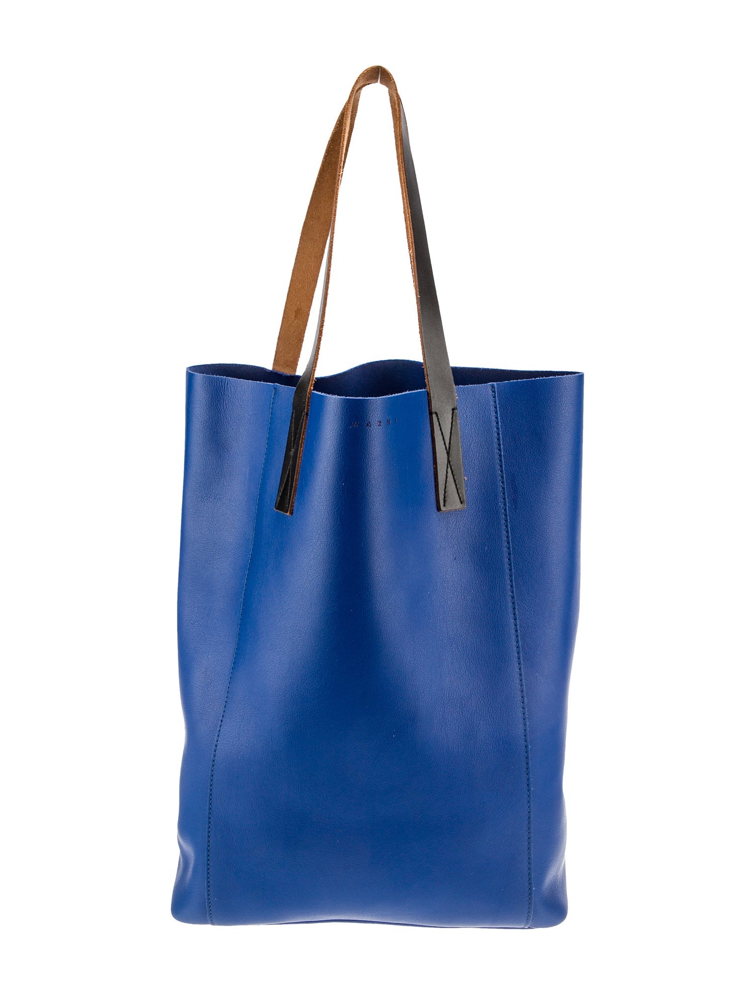Marni Leather Tote - Blue Totes, Handbags - MAN212975 | The RealReal