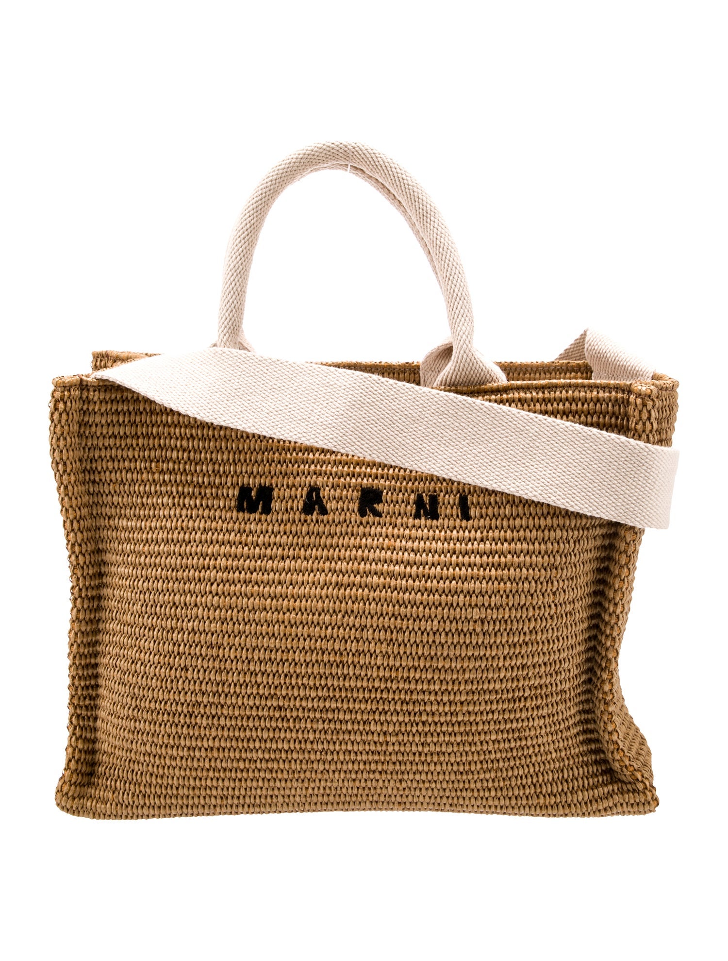 Marni Raffia Tote Bag - Brown Totes, Handbags - MAN215791 | The RealReal