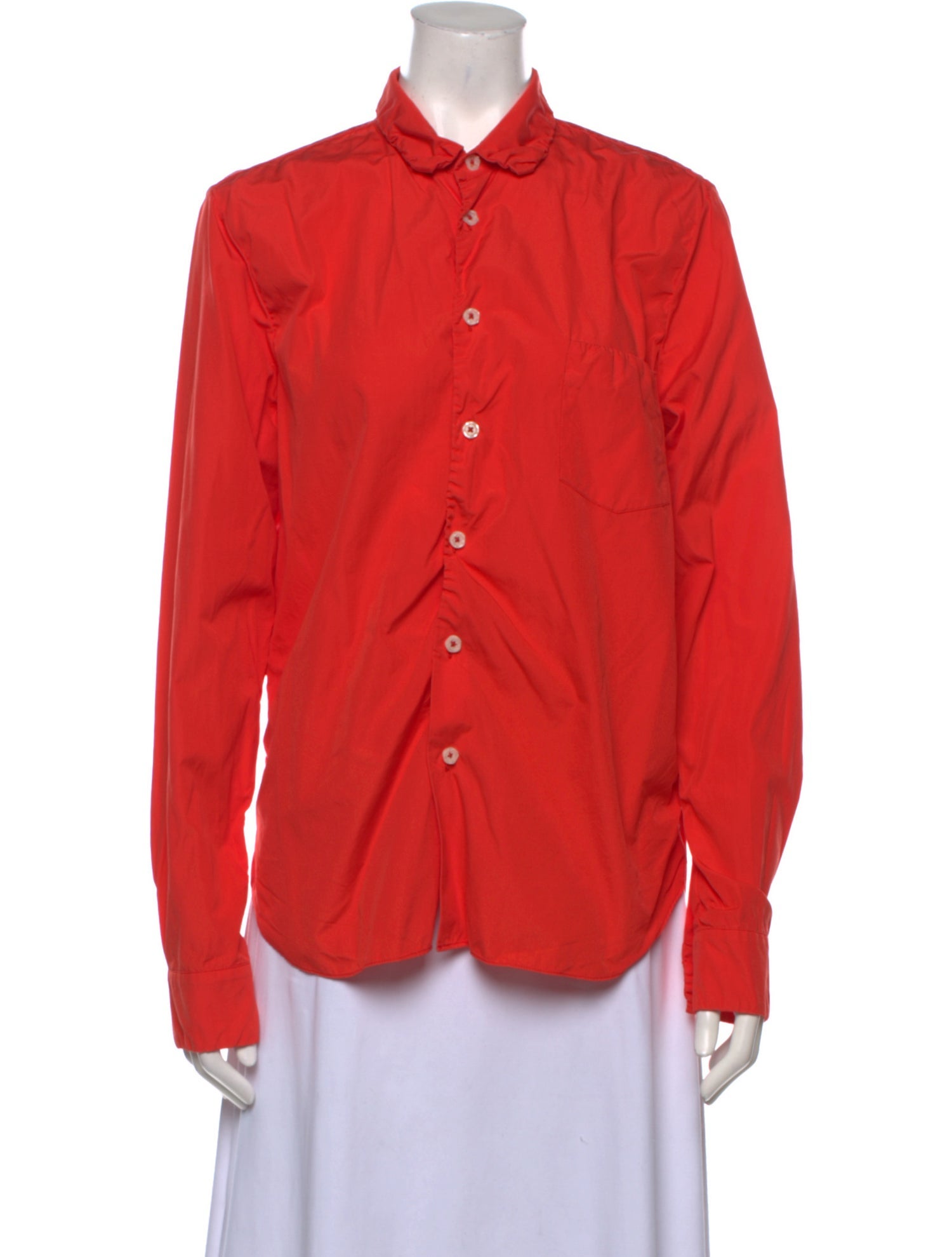 Marni Long Sleeve Button-Up Top - Orange Tops, Clothing - MAN217888 ...
