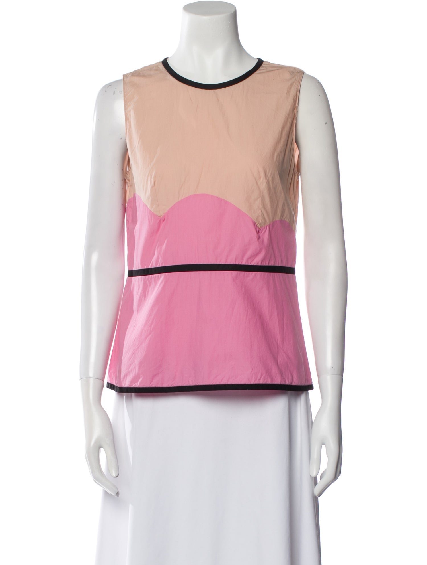 Marni Colorblock Pattern Crew Neck Top - Pink Tops, Clothing ...