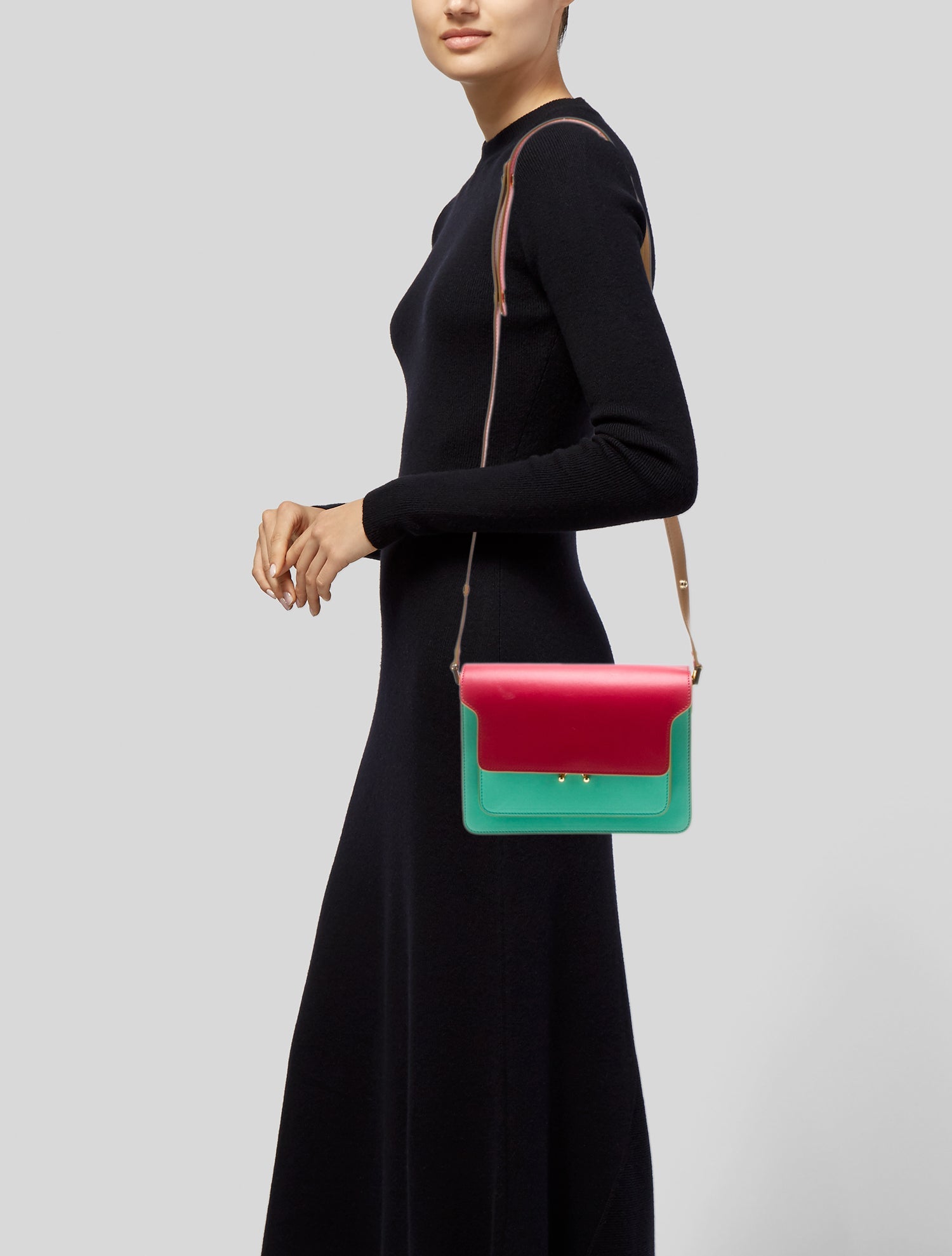 Marni Color Block Leather Crossbody Bag - Blue Crossbody Bags, Handbags ...