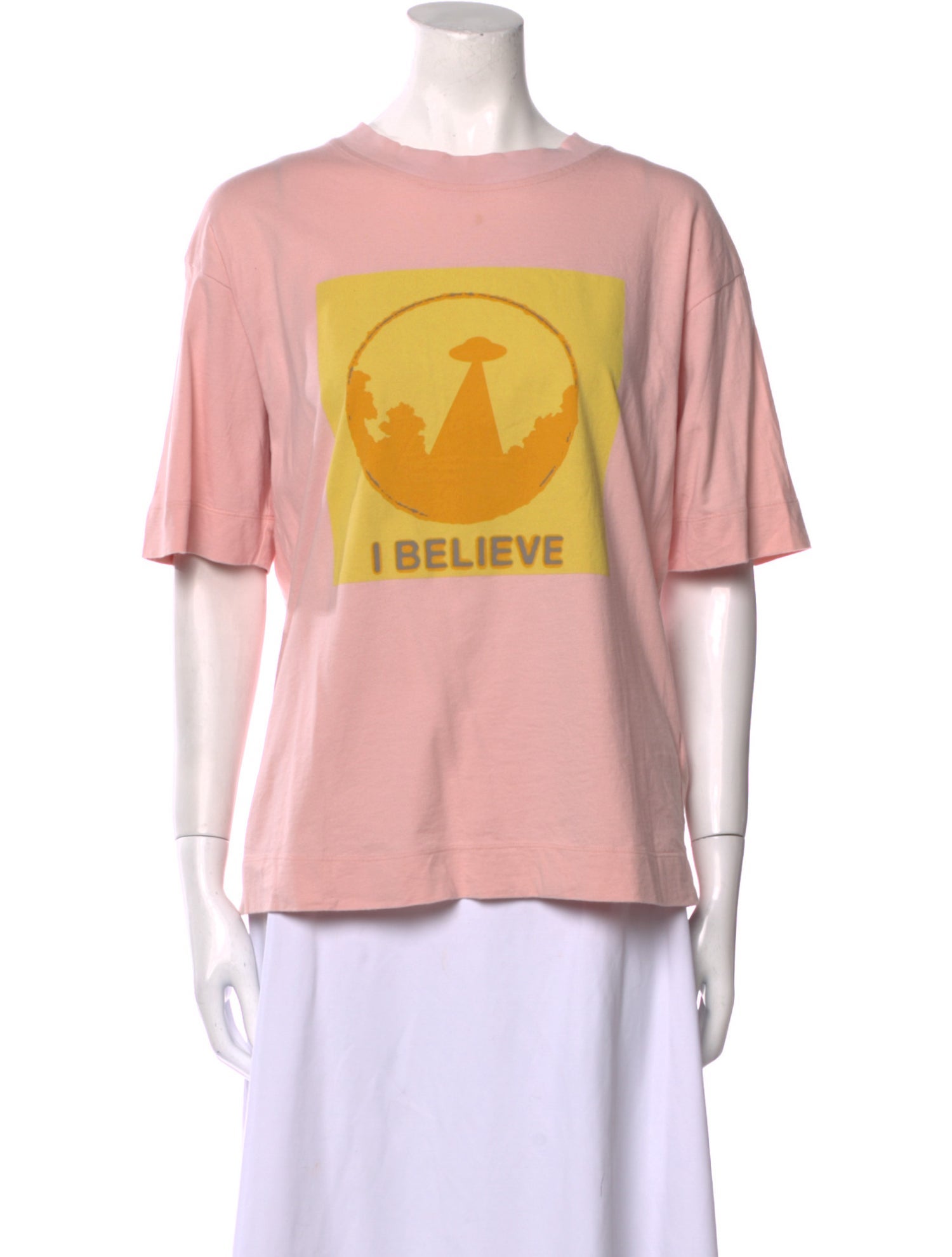 Marni Graphic Print Crew Neck T-Shirt - Pink Tops, Clothing - MAN223448 ...
