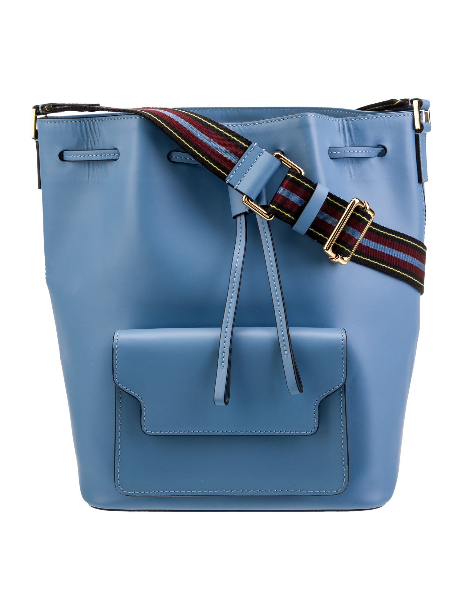 Marni Leather Bucket Bag - Blue Totes, Handbags - MAN227321 | The RealReal